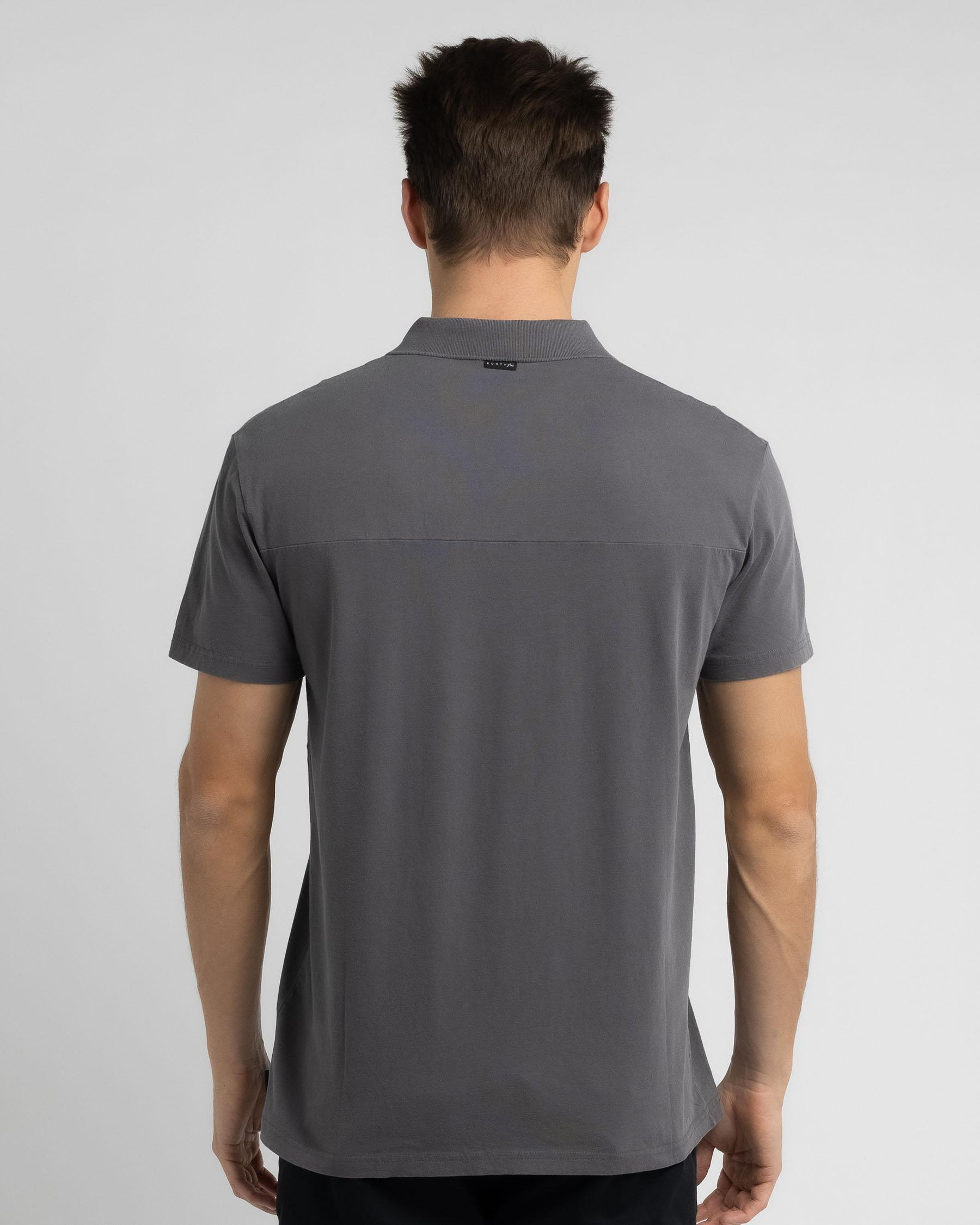 Shop Rusty Comp Wash Polo Shirt In Coal - Fast Shipping & Easy Returns ...