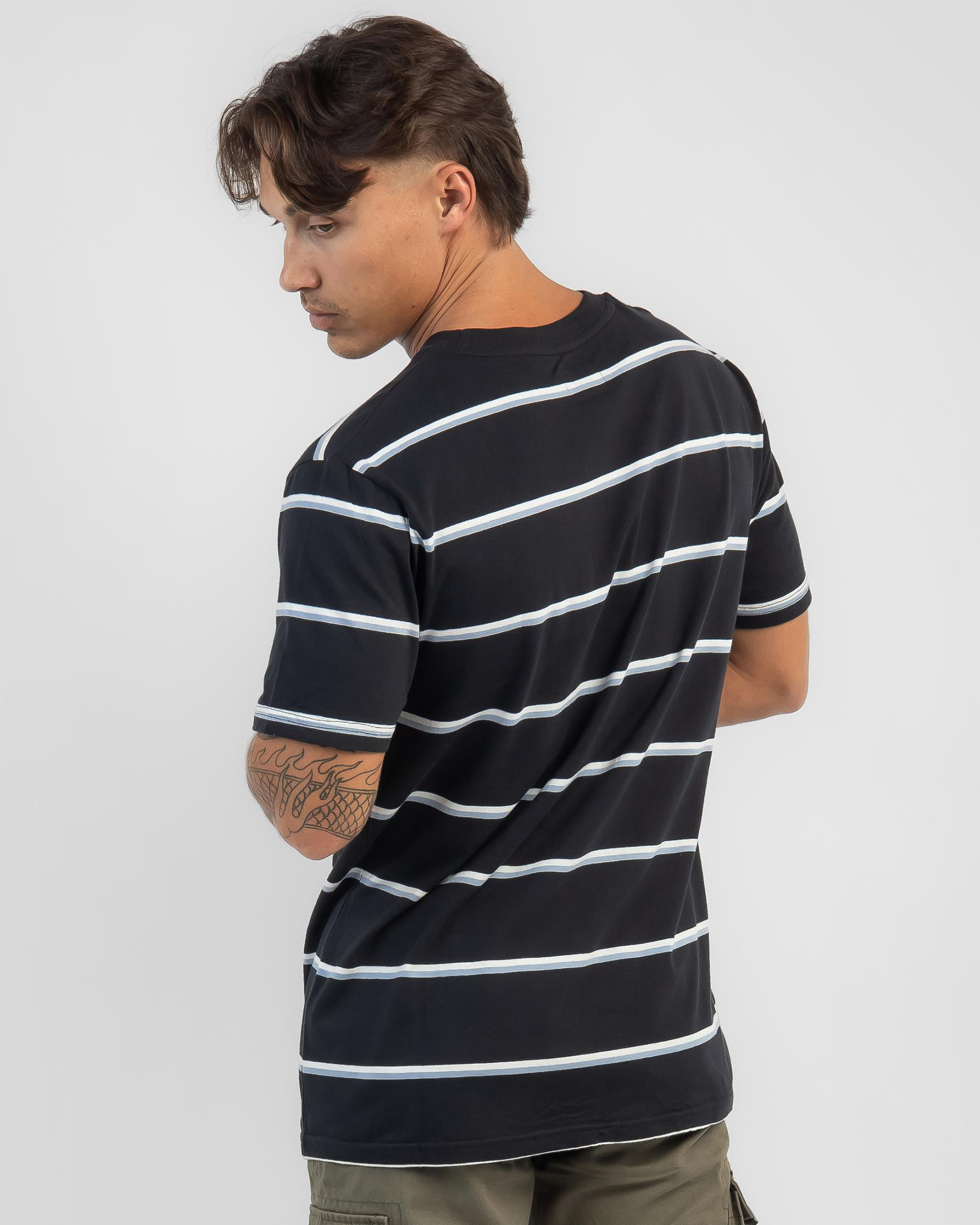 Shop DC Shoes Ruthless Stripe T-Shirt In Pirate Black Ruthless Stripe ...