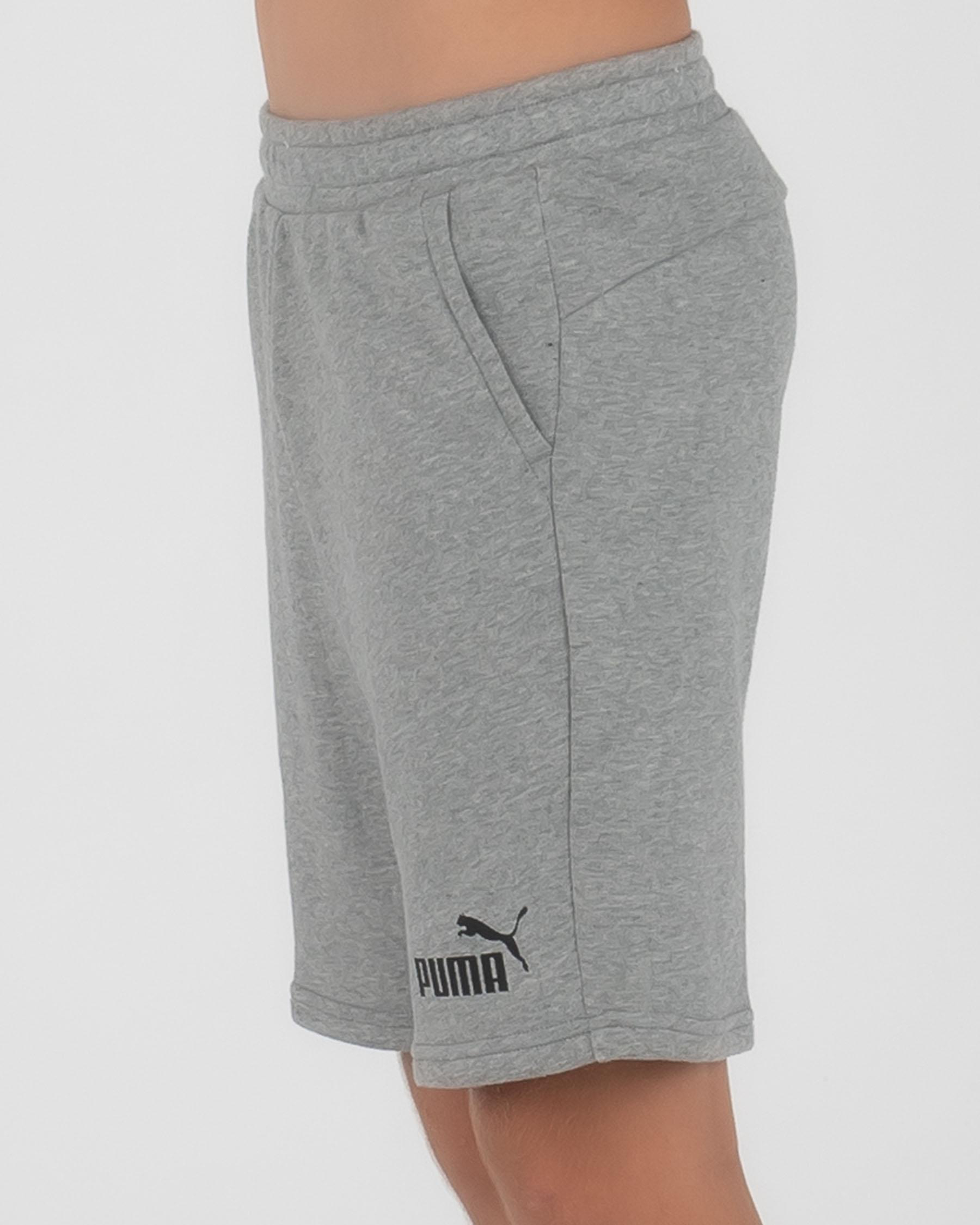 Shop Puma Boys' ESS Sweat Shorts In Medium Grey Heather - Fast Shipping ...