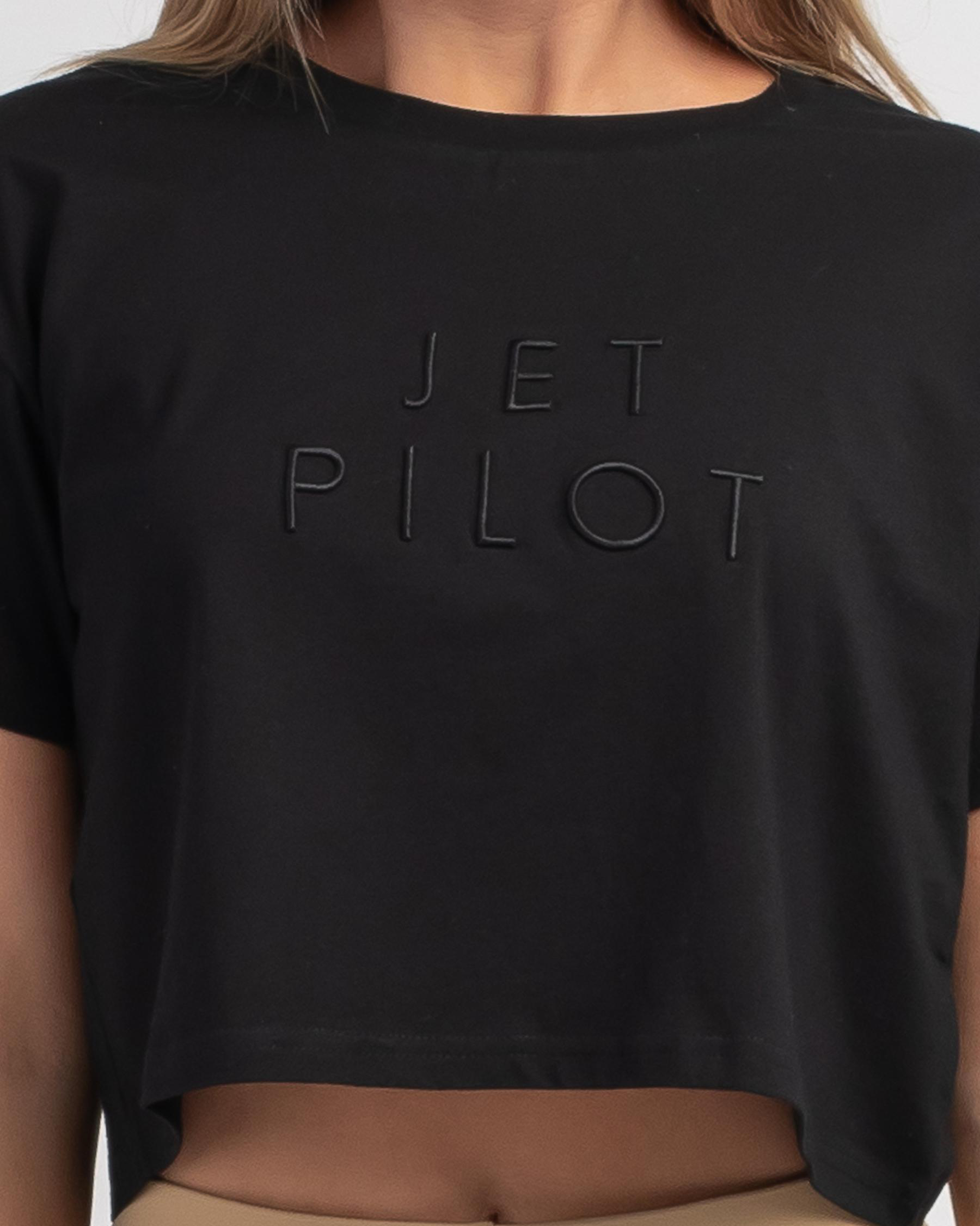 Shop Jetpilot Womens Simple Crop Top In Black - Fast Shipping & Easy ...