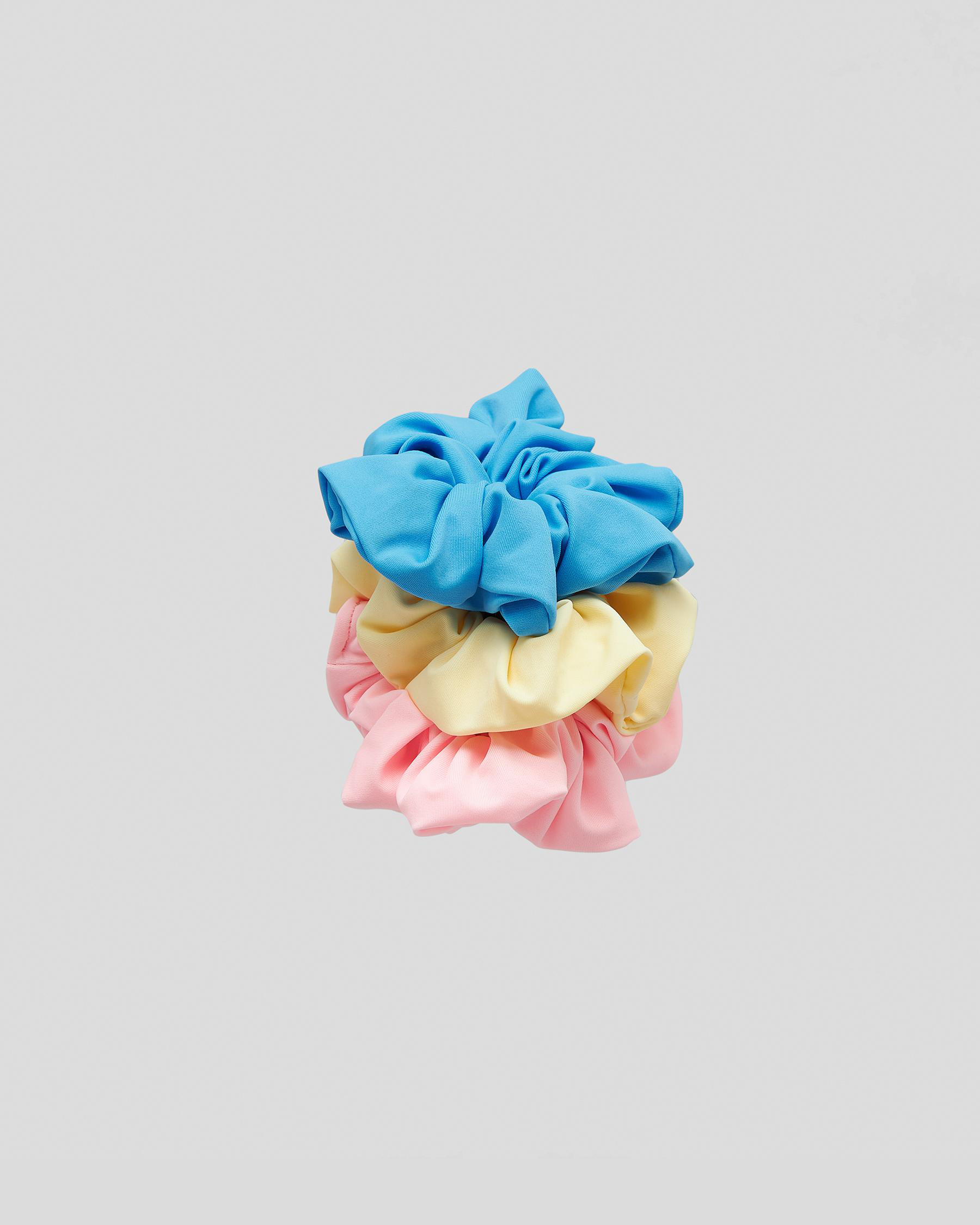 Shop Karyn In LA Stretch It Scrunchie Pack In Blue/yellow/pink - Fast ...