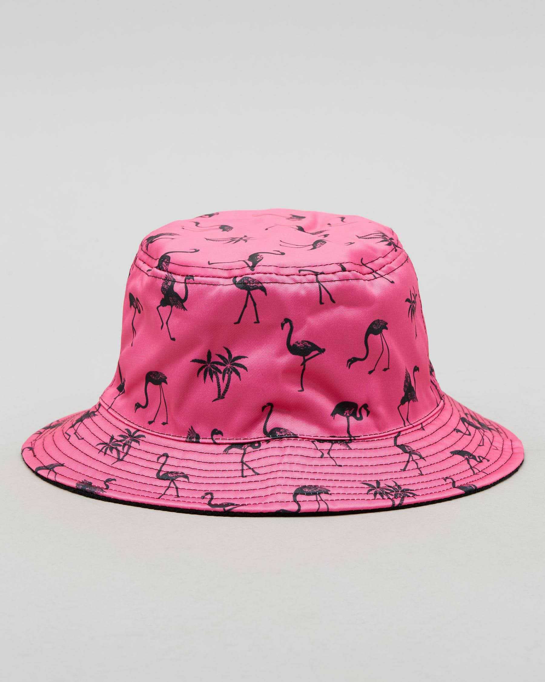 Shop Lucid Flight Reversible Bucket Hat In Pink/ Black - Fast Shipping ...