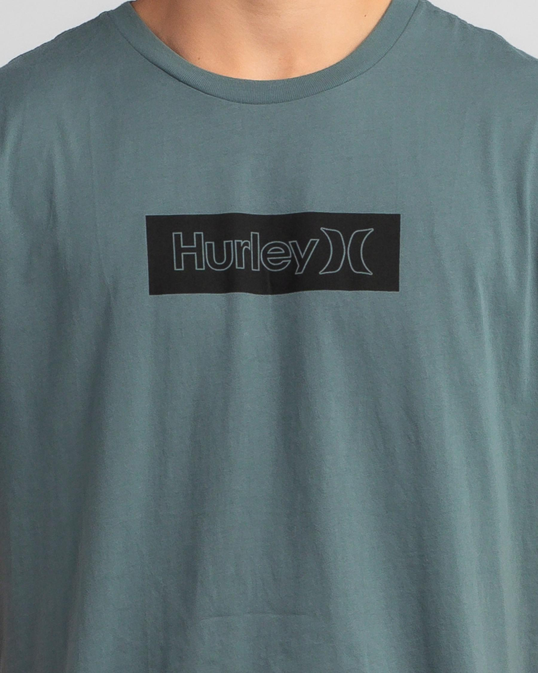 Shop Hurley OAO Outline Box T-Shirt In H375 - Fast Shipping & Easy ...