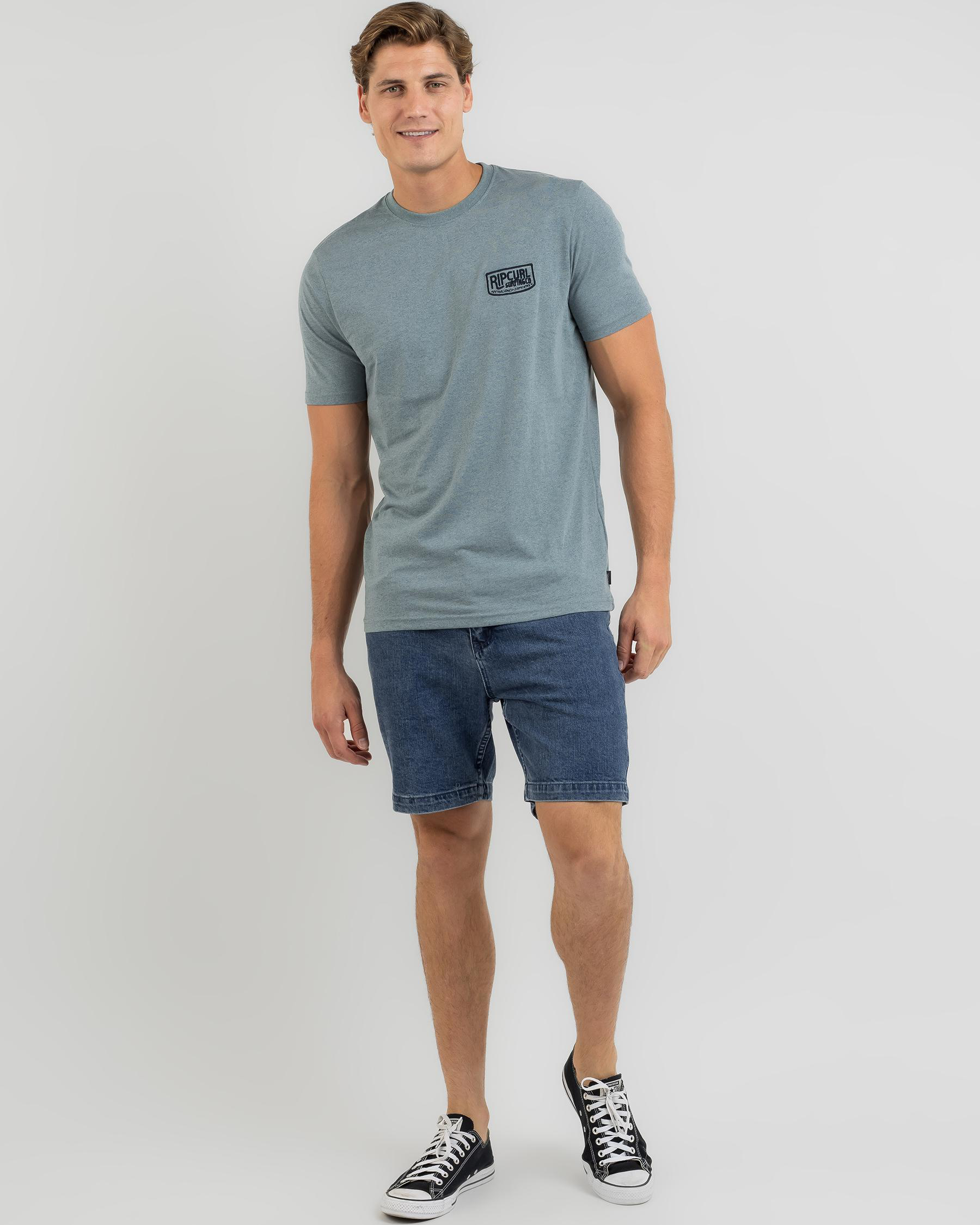 Shop Rip Curl Epic Denim Walk Shorts In Denim Blue - Fast Shipping ...
