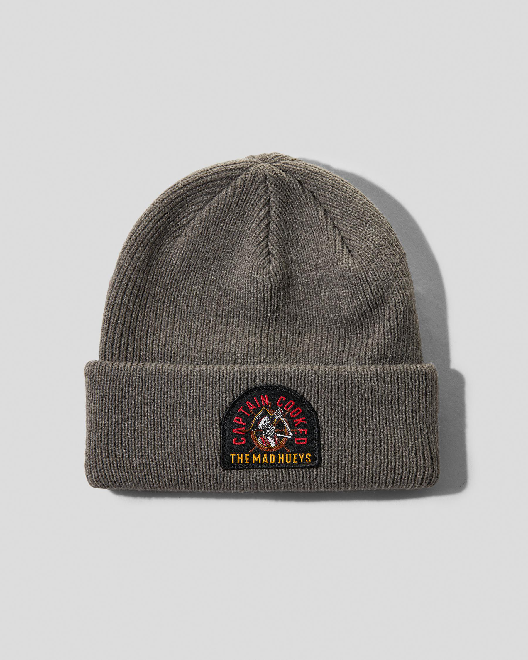 Shop The Mad Hueys Captain Cooked Beanie In Charcoal - Fast Shipping ...
