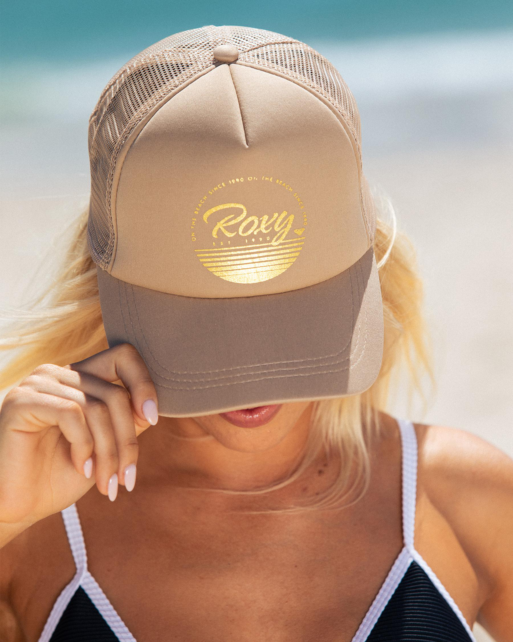 Shop Roxy Brennan Trucker Cap In Irish Cream - Fast Shipping & Easy ...