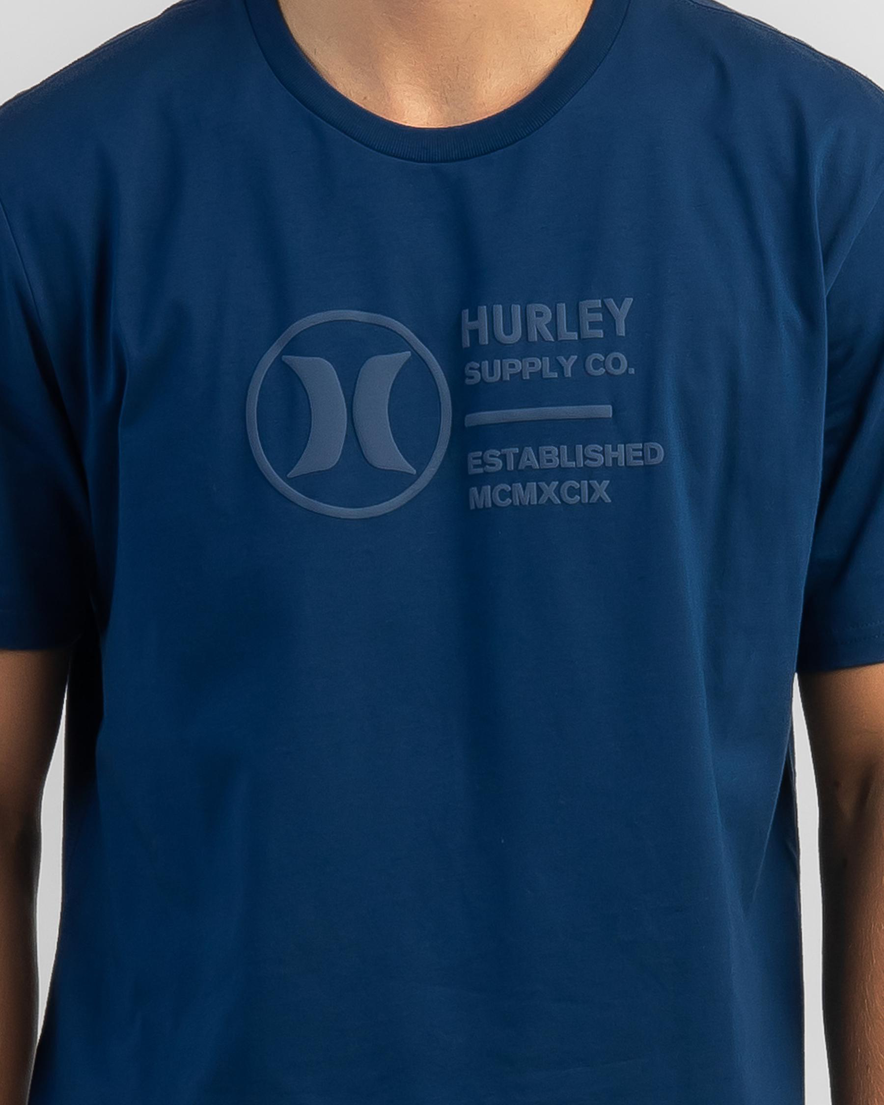 Shop Hurley Cut T-Shirt In Poseidon Blue - Fast Shipping & Easy Returns ...