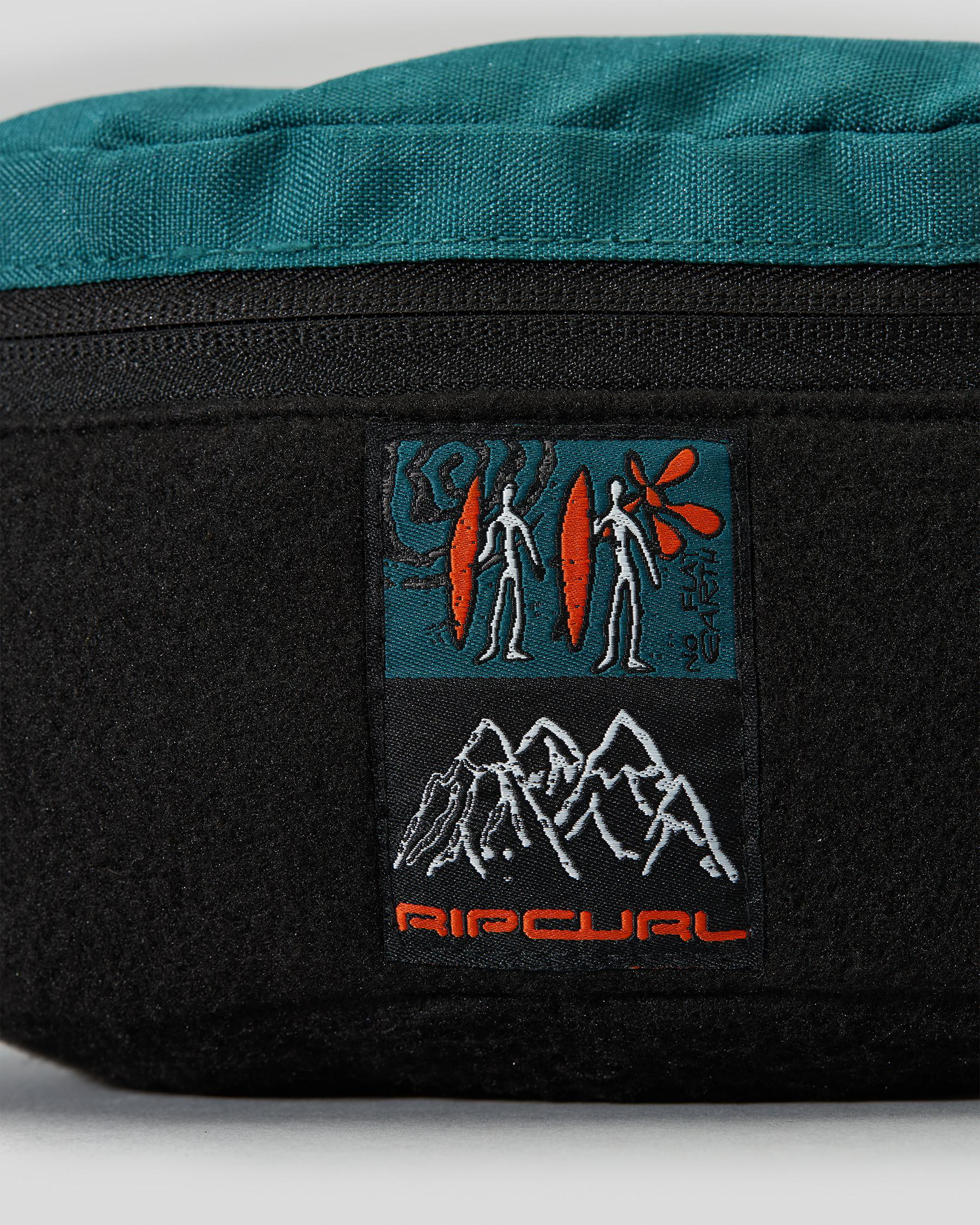 Shop Rip Curl Waist Bag Small Journeys In Blue/green - Fast Shipping ...