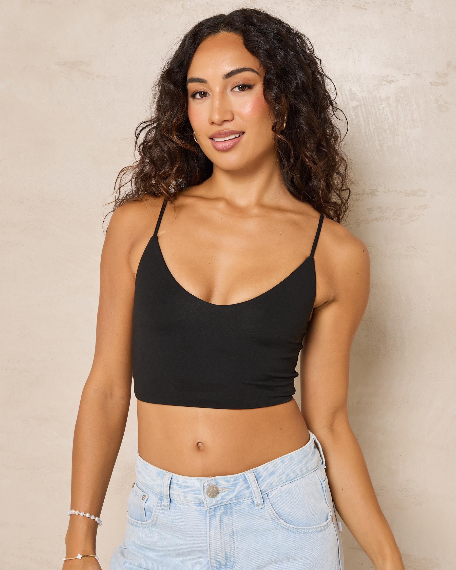 Shop Mooloola Berrie Basic Crop Top In Black - Fast Shipping & Easy ...