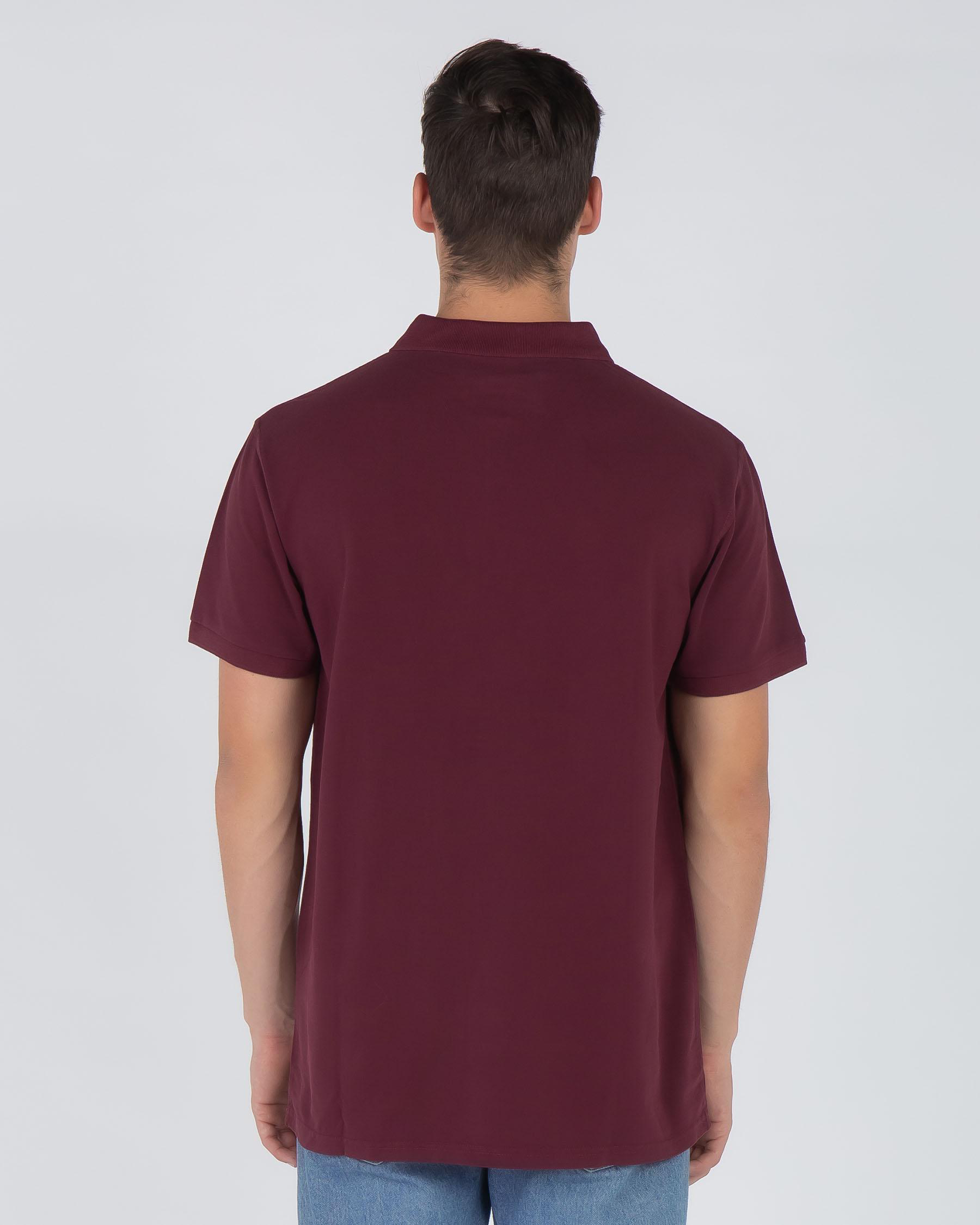 Shop Rip Curl Faded Polo Shirt In Maroon - Fast Shipping & Easy Returns ...