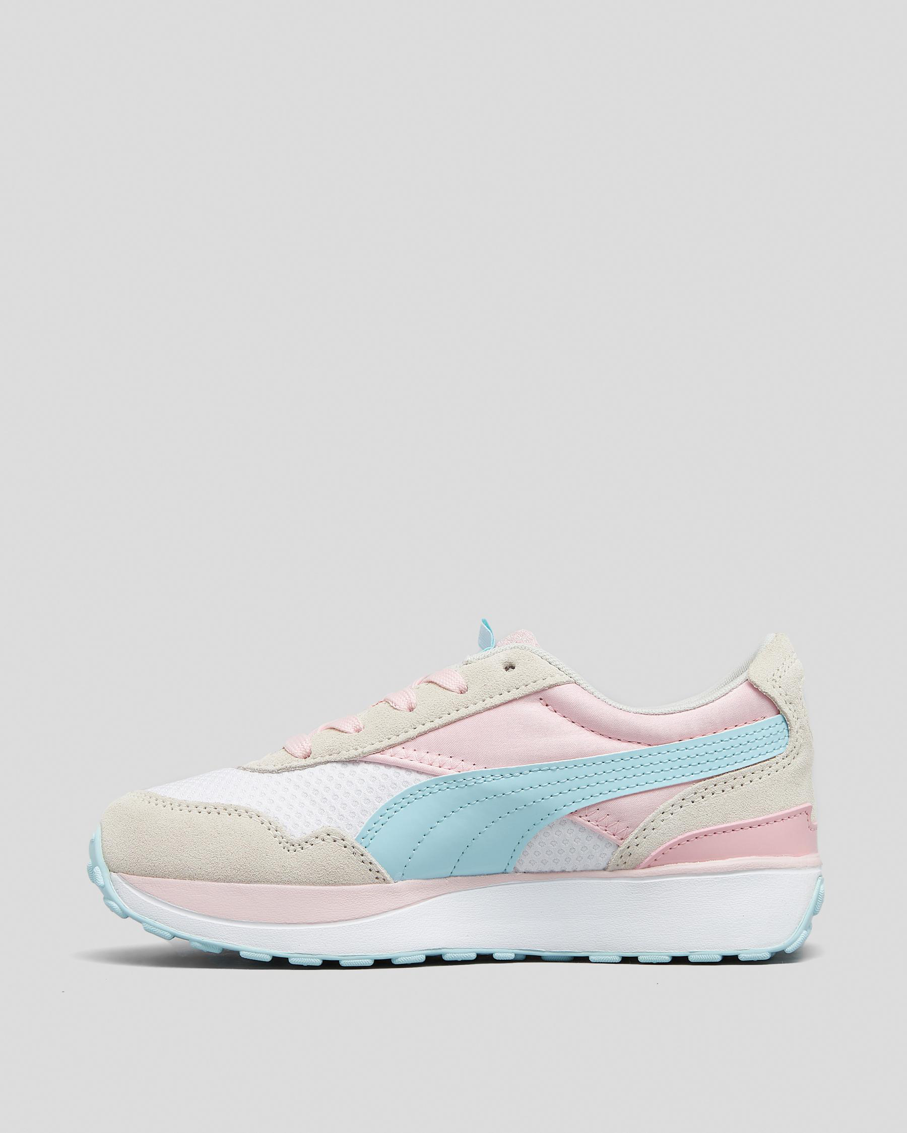 Shop Puma Girls' Cruise Rider Peony Shoes In Almond Blossom/light Aqua ...