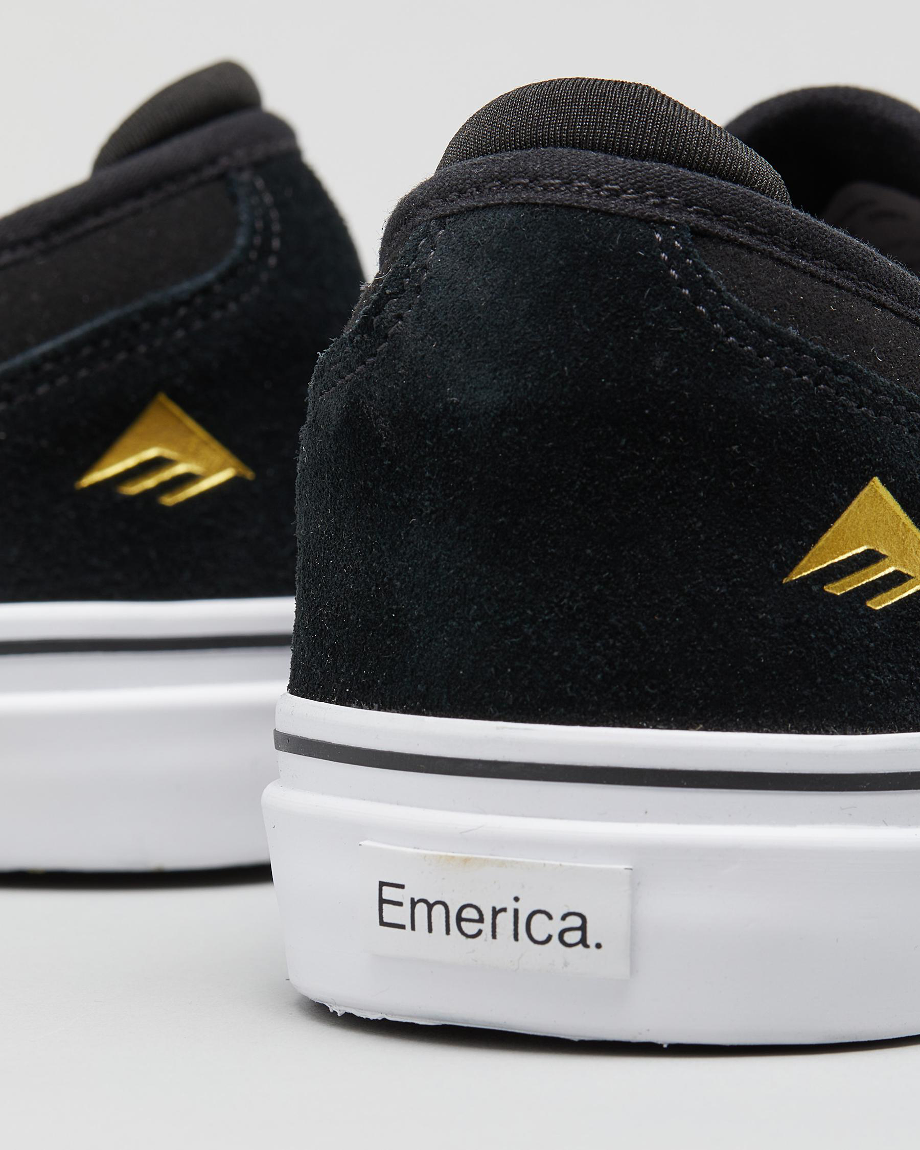 Shop Emerica Wino G6 Shoes In Black/white/gold - Fast Shipping & Easy ...