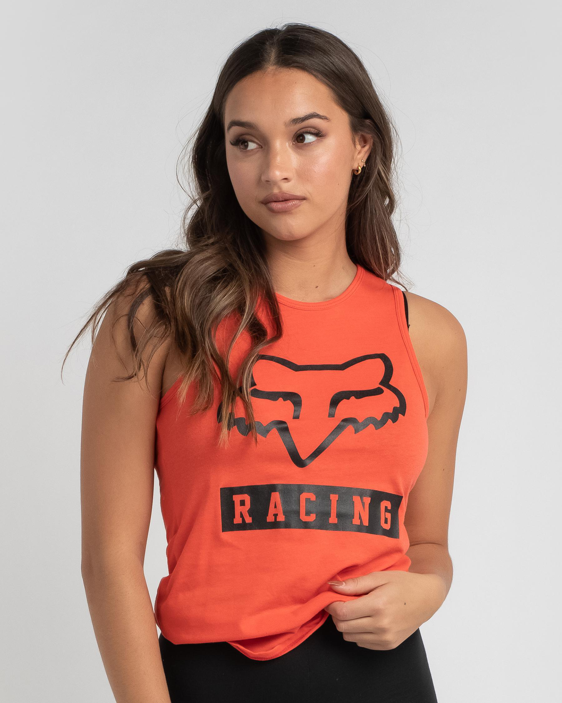 Shop Fox Born And Raised Tank Top In Flamingo - Fast Shipping & Easy ...