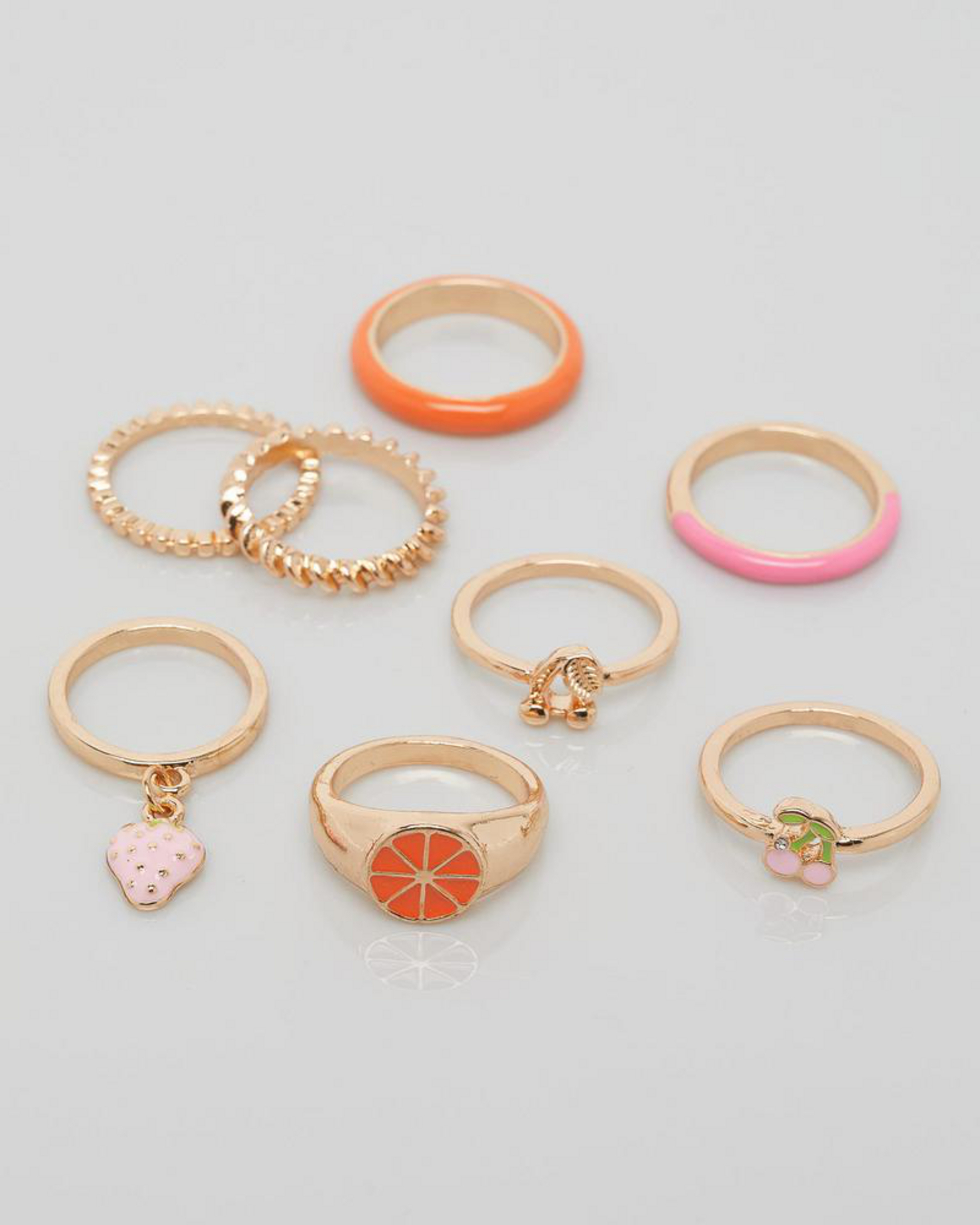 Shop Karyn In LA Fruit Punch Ring Pack In Gold/multi - Fast Shipping ...