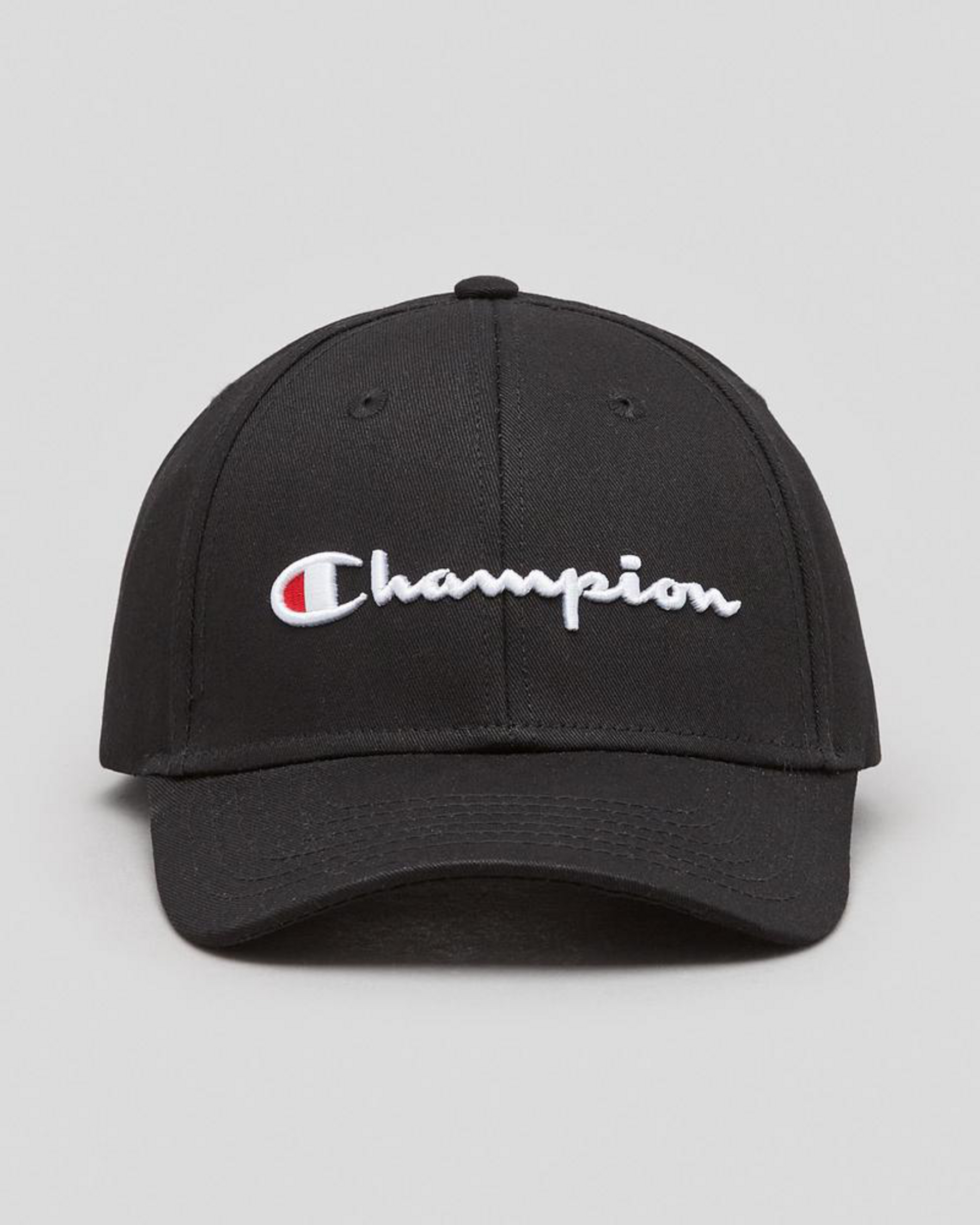 Shop Champion Logo Cap In Black - Fast Shipping & Easy Returns - City ...