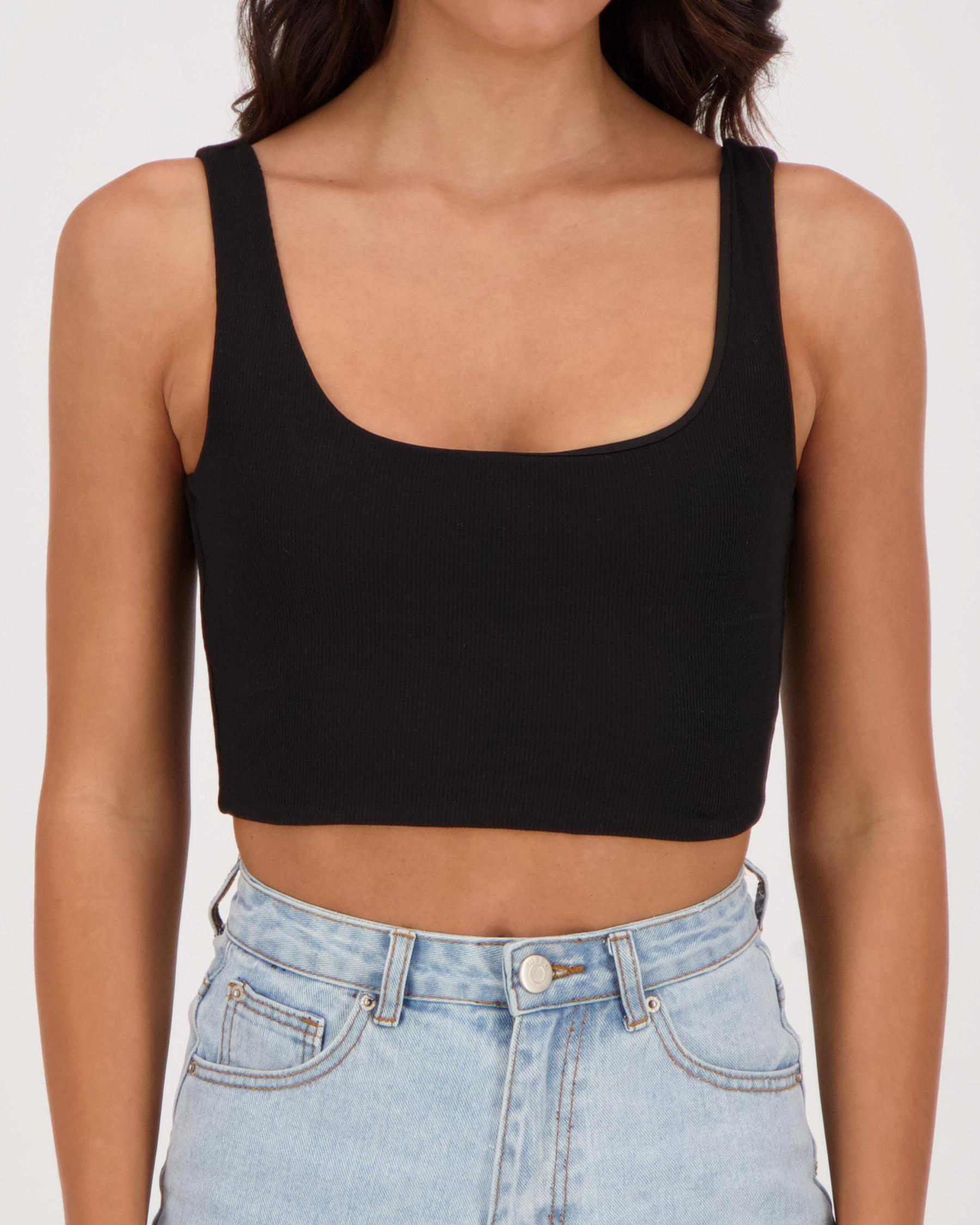 Shop Mooloola Veronica Tank In Black - Fast Shipping & Easy Returns ...