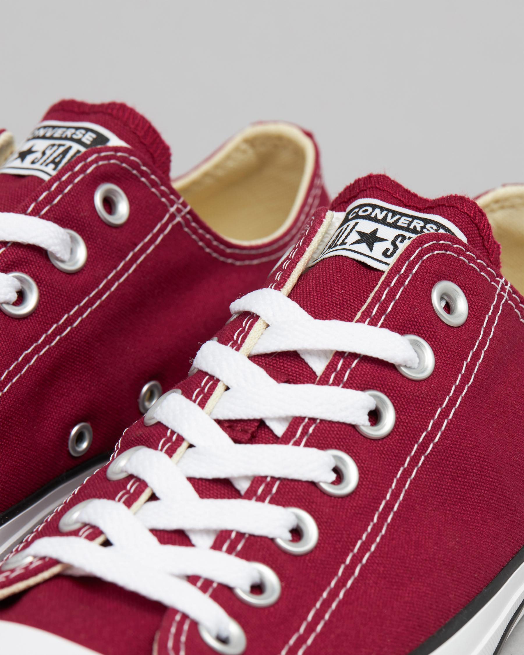 Shop Converse Chuck Taylor All Star Low-Cut Shoes In Maroon - Fast ...