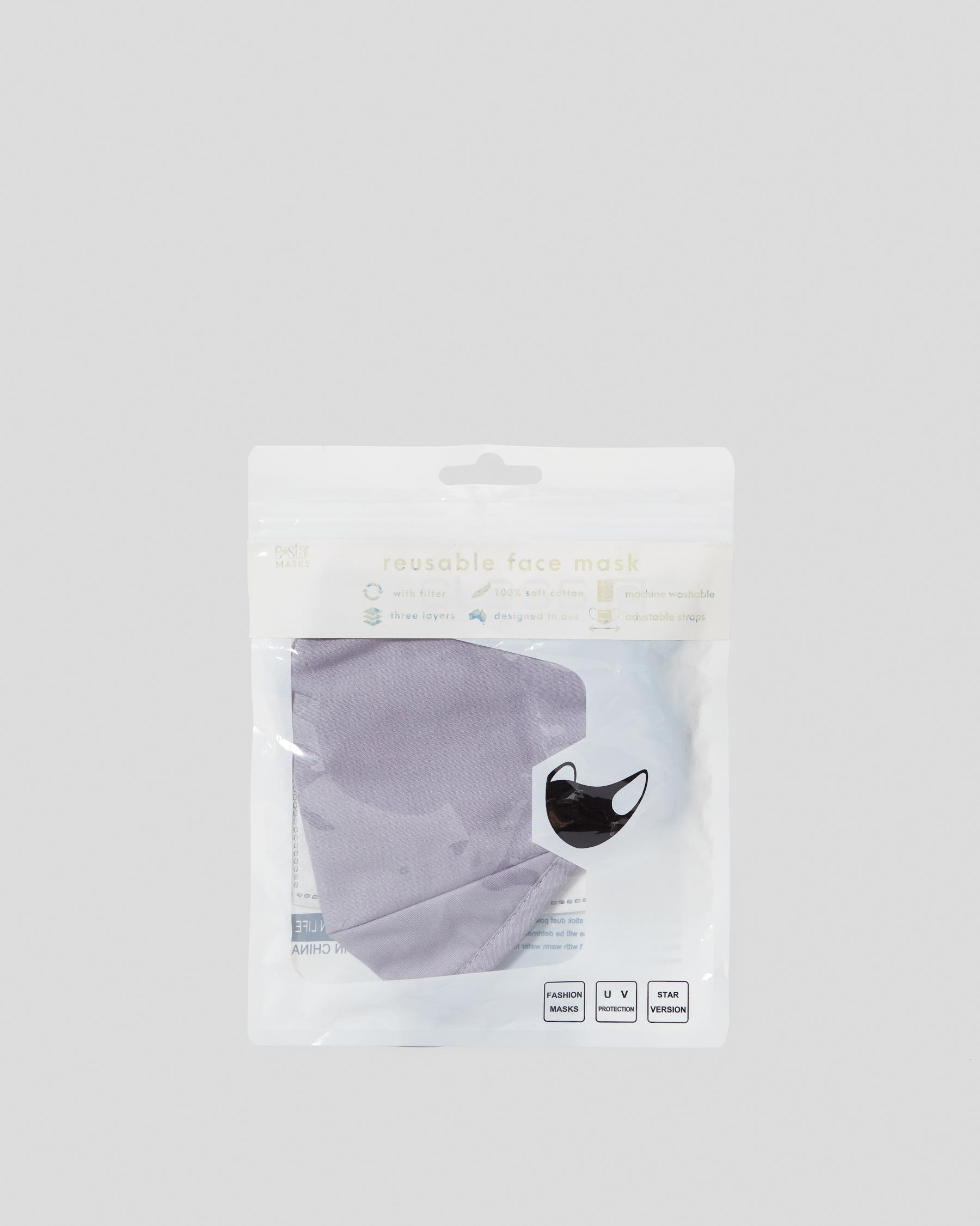 Shop Get It Now Re-Usable Fabric Face Mask In Grey - Fast Shipping ...
