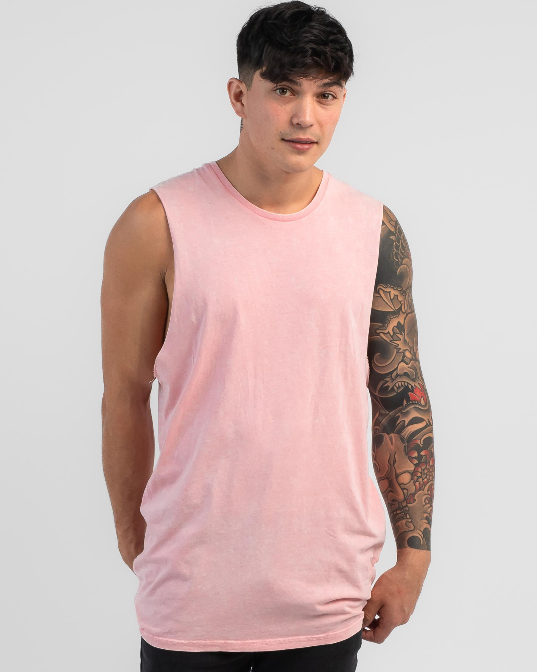 Shop Lucid Swivel Muscle Tank In Pink Acid - Fast Shipping & Easy ...