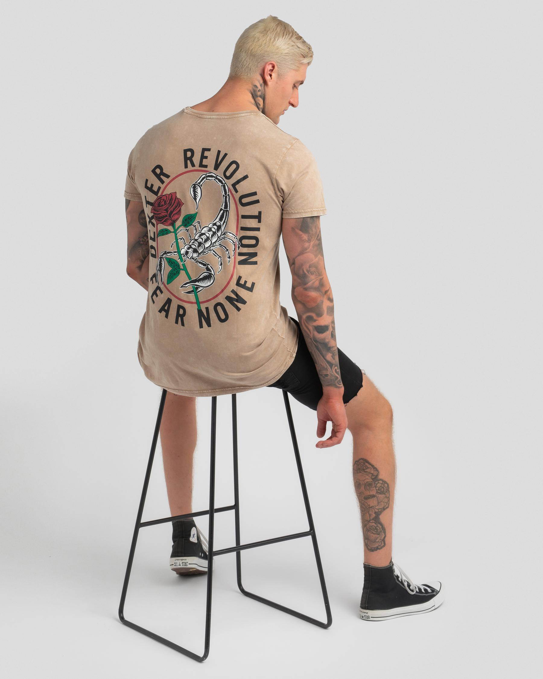Shop Dexter Roses T-Shirt In Sand Acid - Fast Shipping & Easy Returns ...