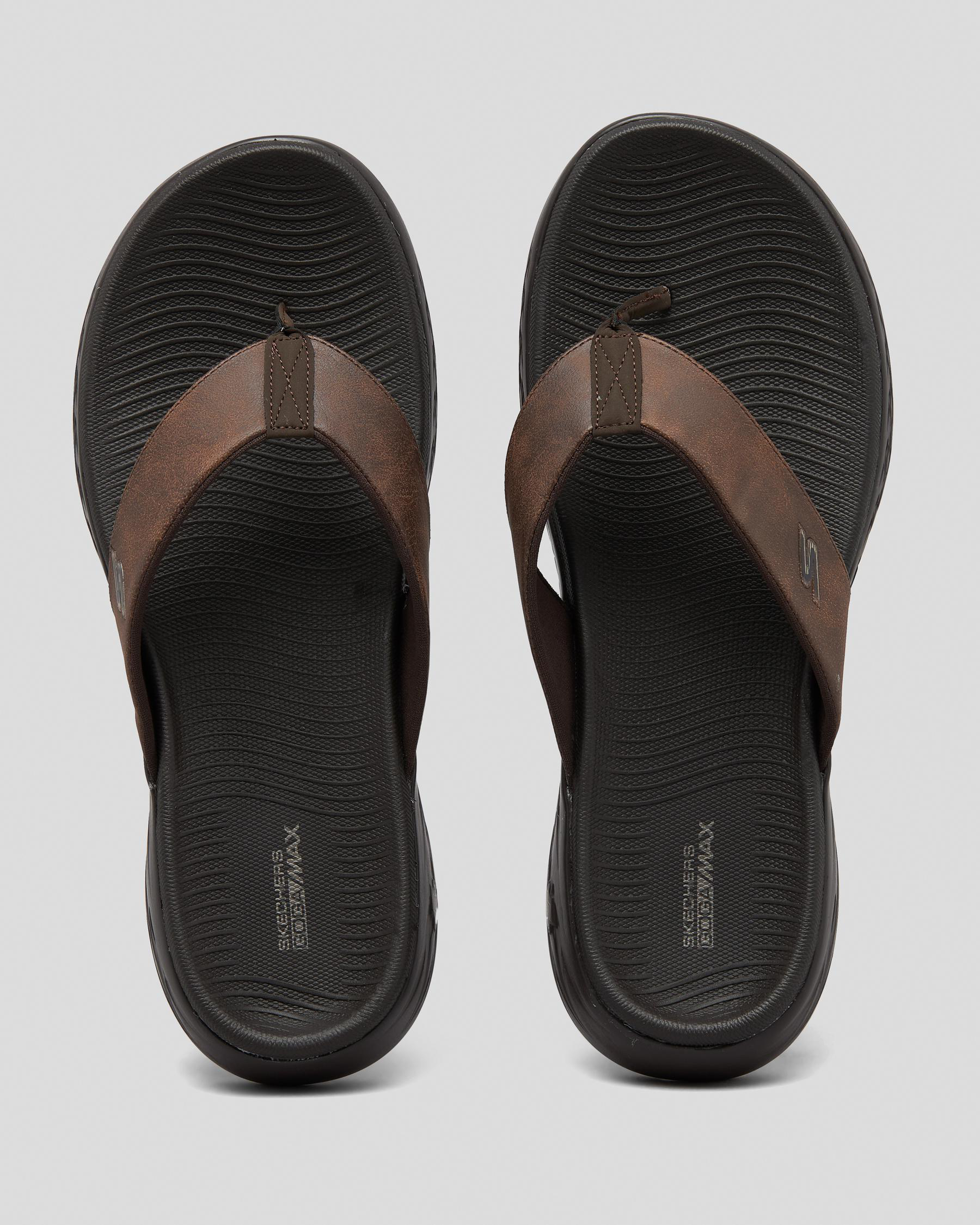 Shop Skechers On-The-Go 600 Sandals In Chocolate - Fast Shipping & Easy ...