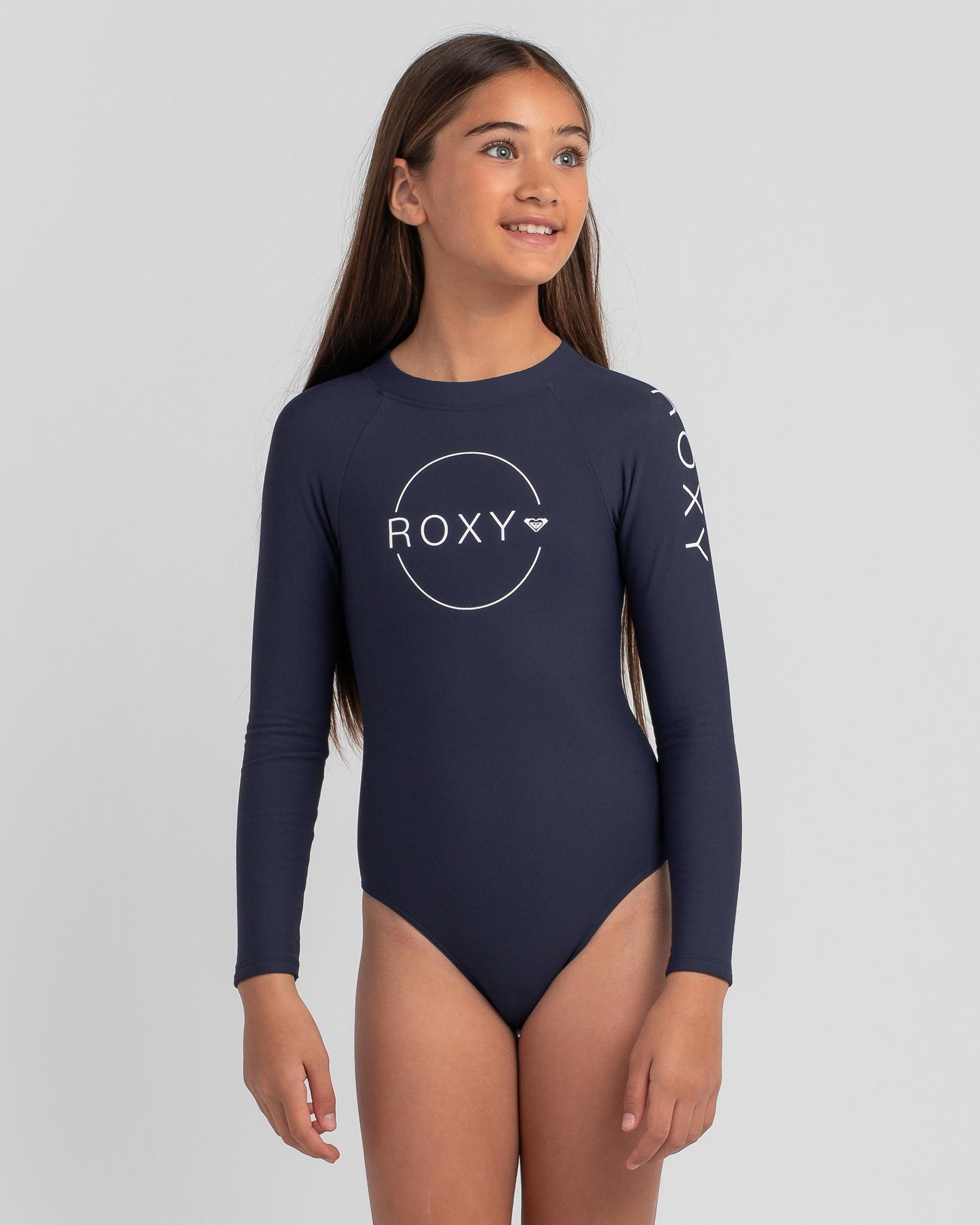 Shop Roxy Girls' Heater Long Sleeve Surfsuit In Mood Indigo - Fast Shipping & Easy Returns ...