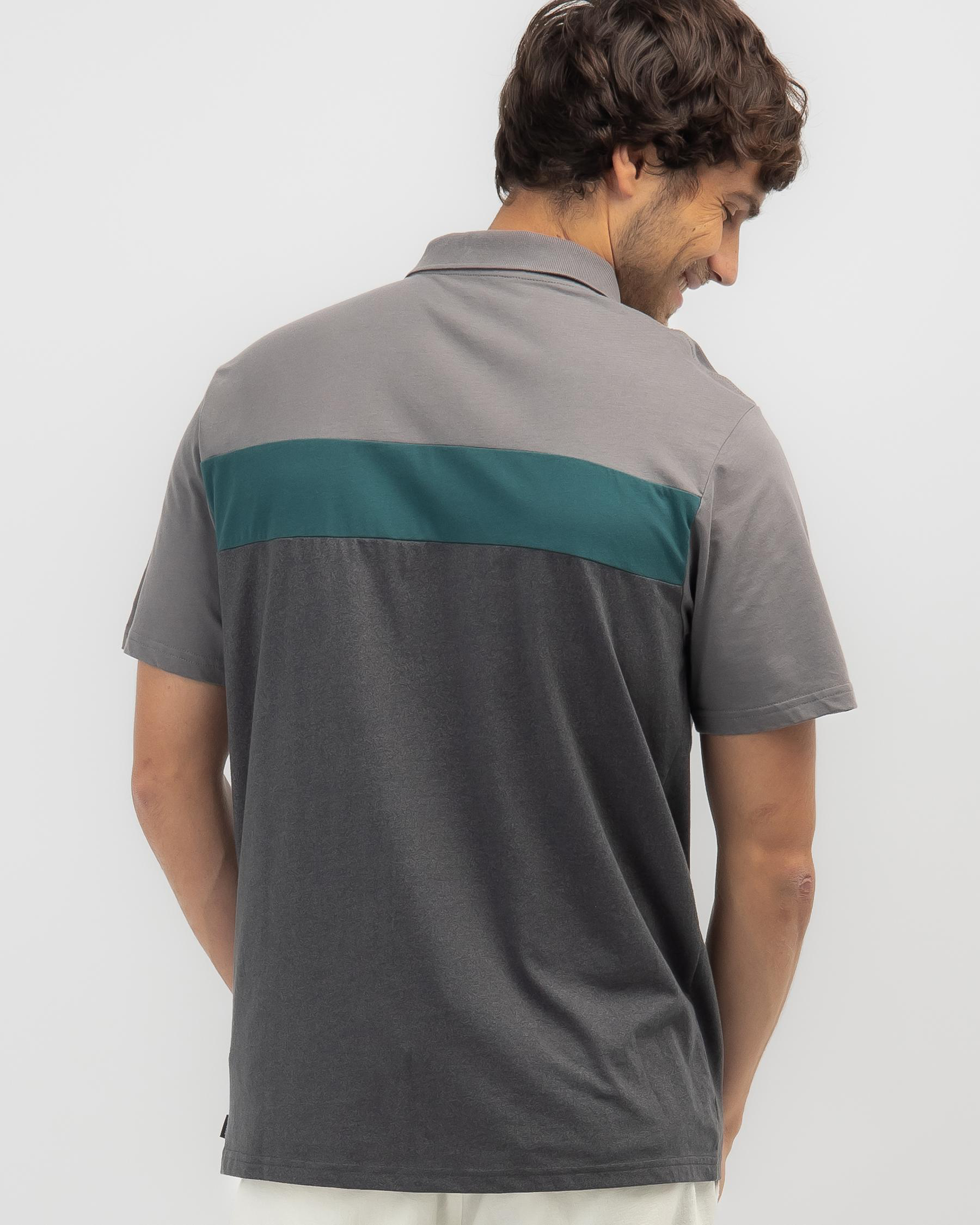 Shop Rip Curl Undertow Panel Polo Shirt In Blue Green - Fast Shipping & Easy Returns - City ...