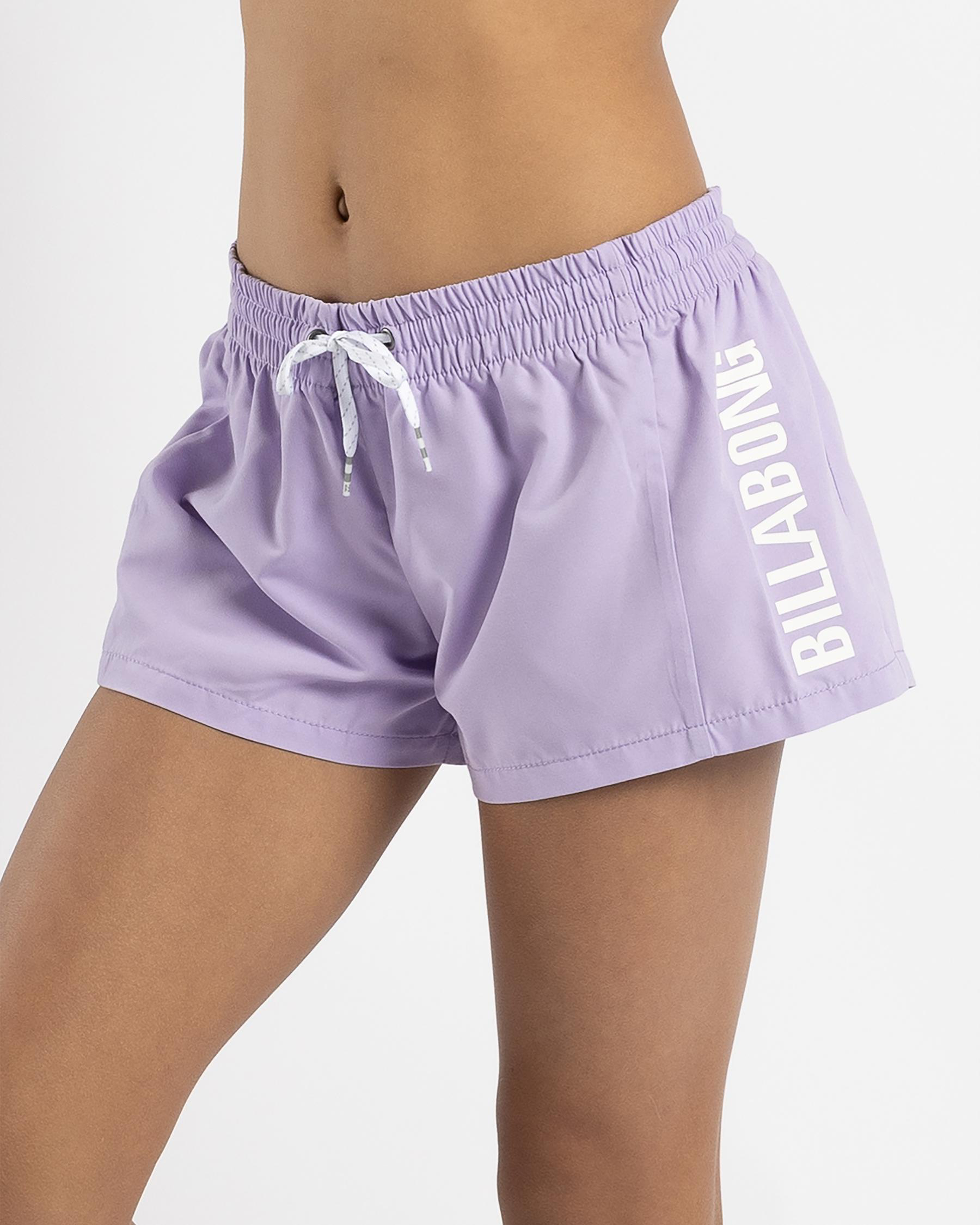 Shop Billabong Girls' Heat Wave Board Shorts In Lilac Breeze - Fast ...