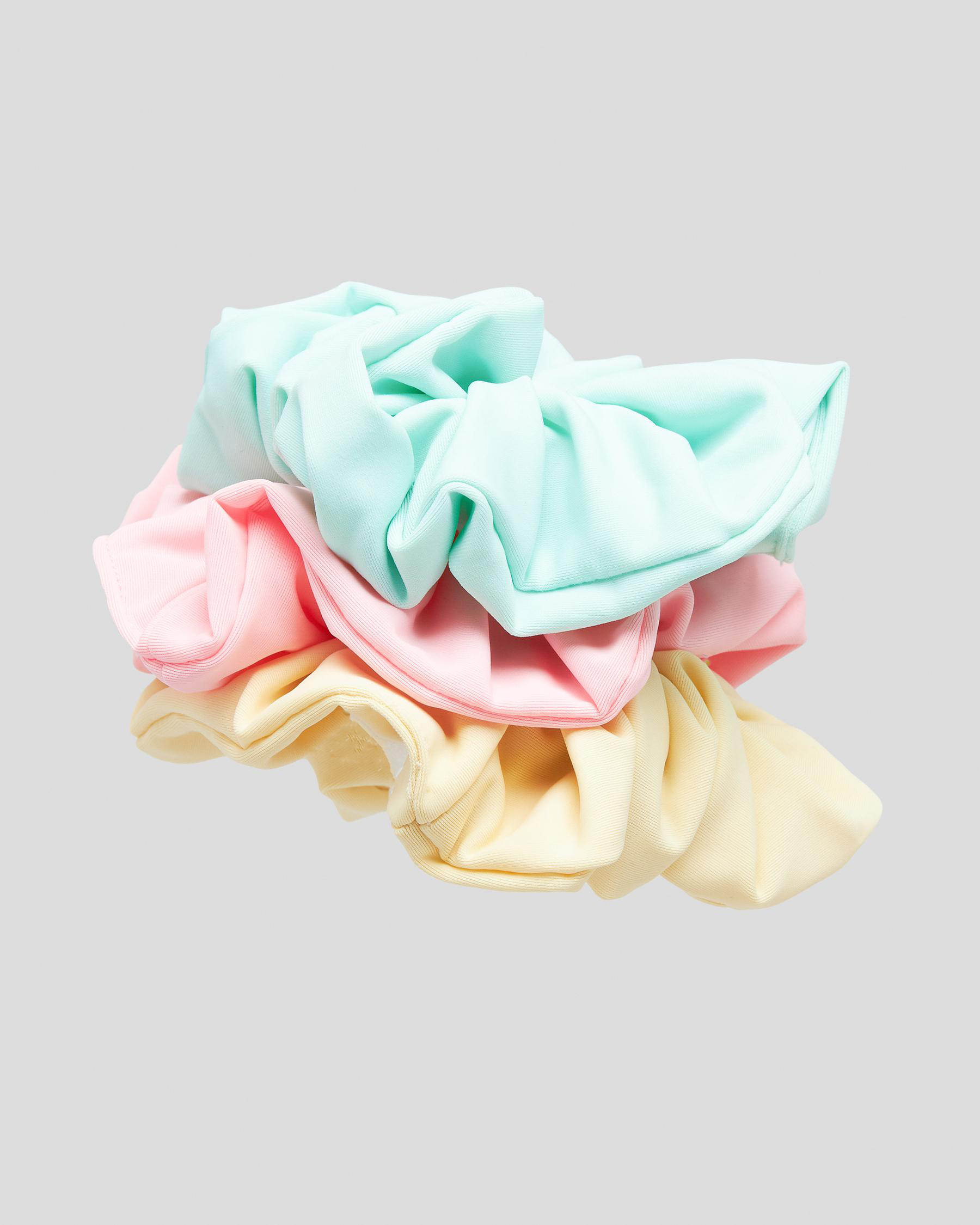 Shop Karyn In LA Stretch It Scrunchie Pack In Aqua/yellow/pink - Fast ...