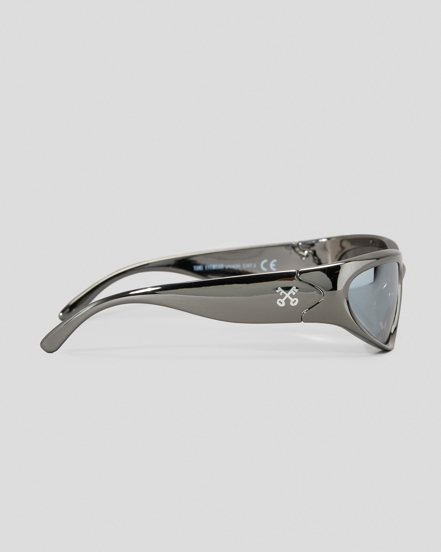Shop Tuke Eyewear Tokyo Sunglasses In Metallic Black/silver - Fast ...