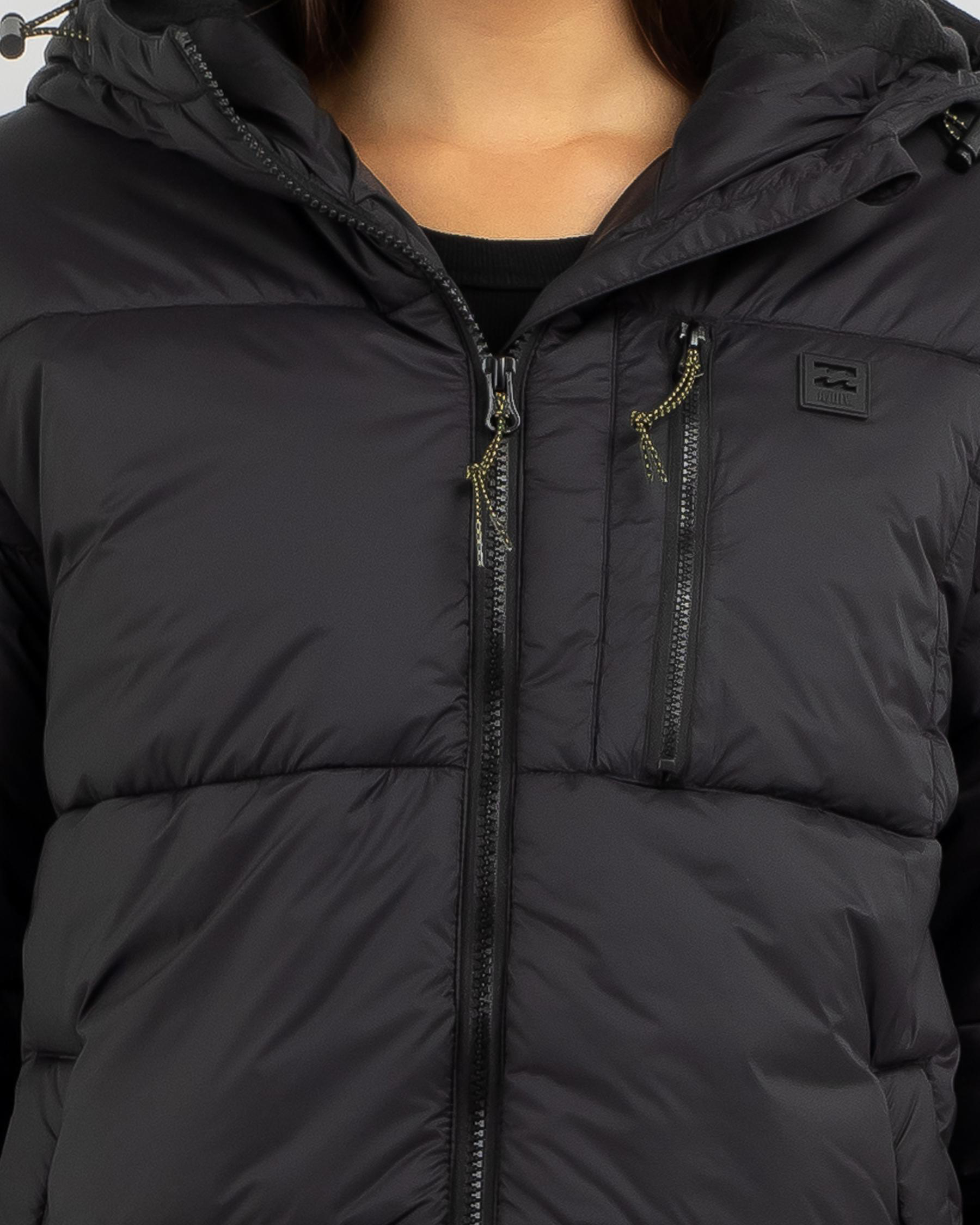 Billabong Adventure Division Transport Hooded Puffer Jacket In Black ...