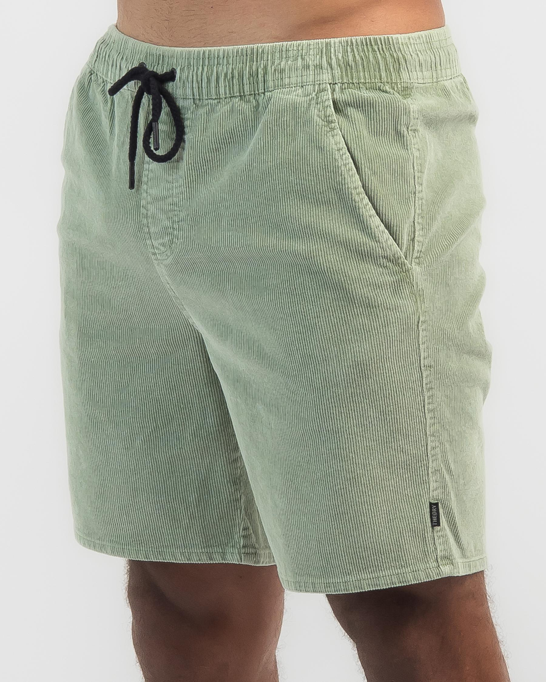 Shop Silent Theory Cord Shorts In Light Green - Fast Shipping & Easy ...