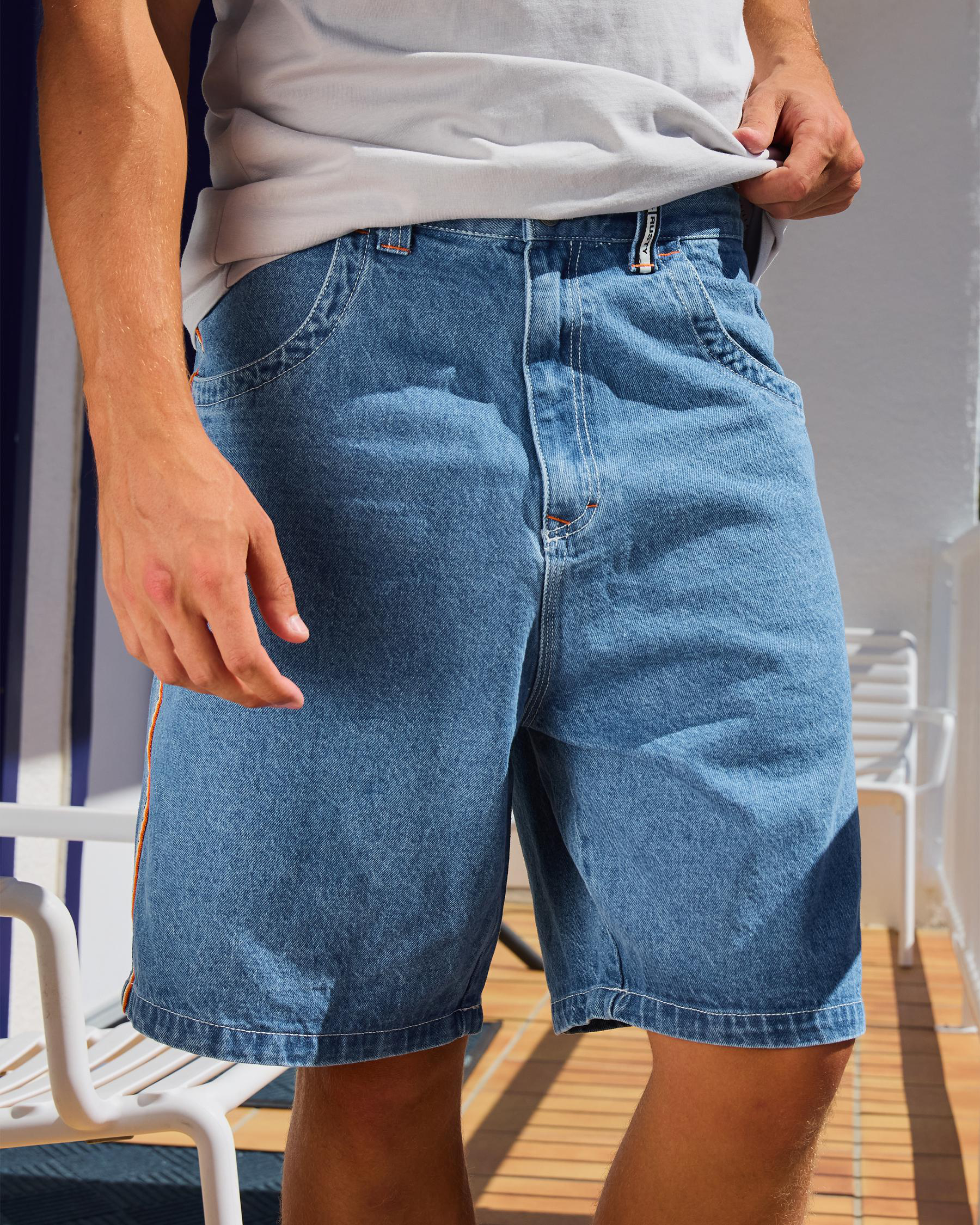 Rusty Flip Daddy 2.0 Jean Shorts In Middy Blue - Fast Shipping & Easy ...
