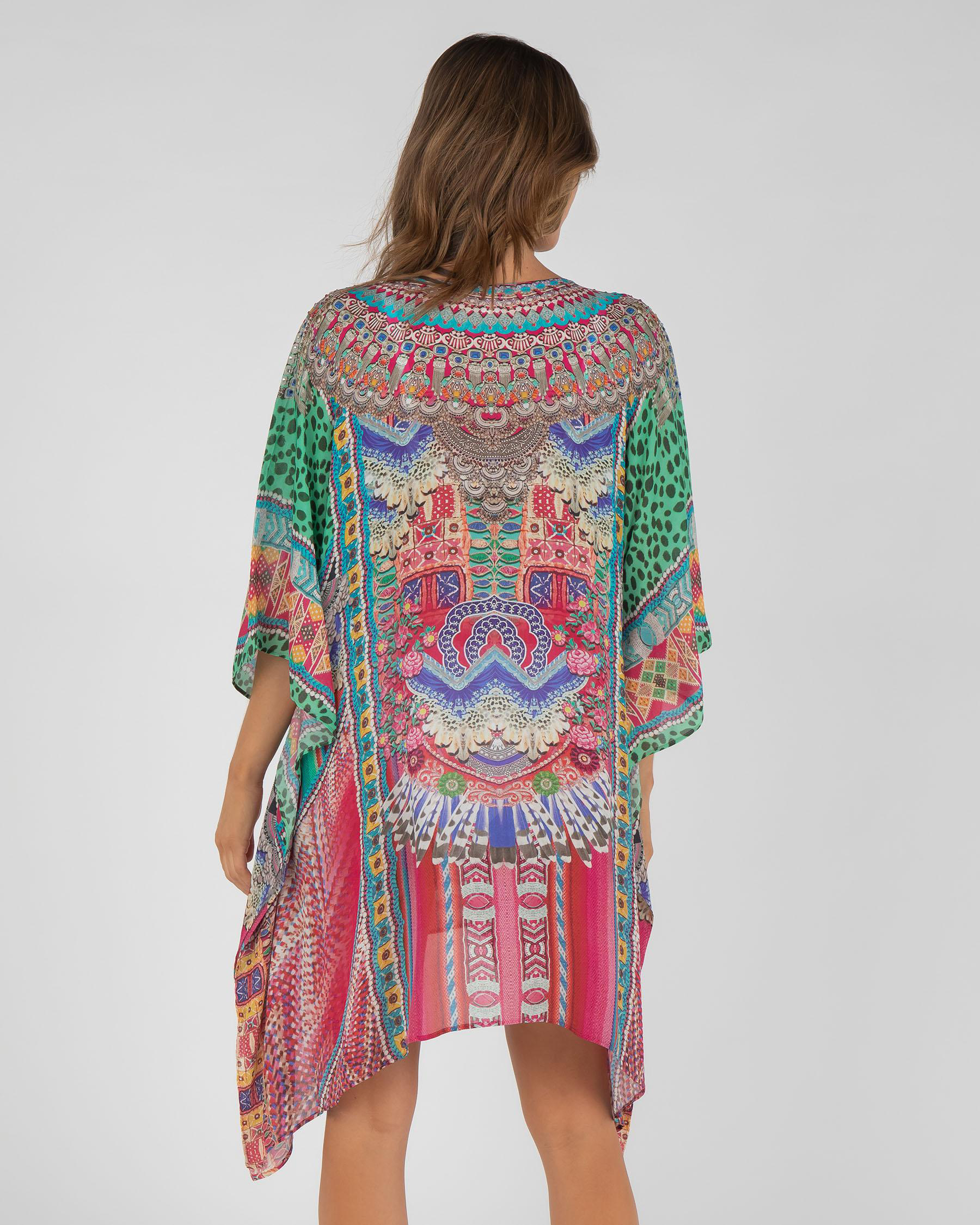 Shop Kaiami Calida Beach Cover In Pink/green - Fast Shipping & Easy ...