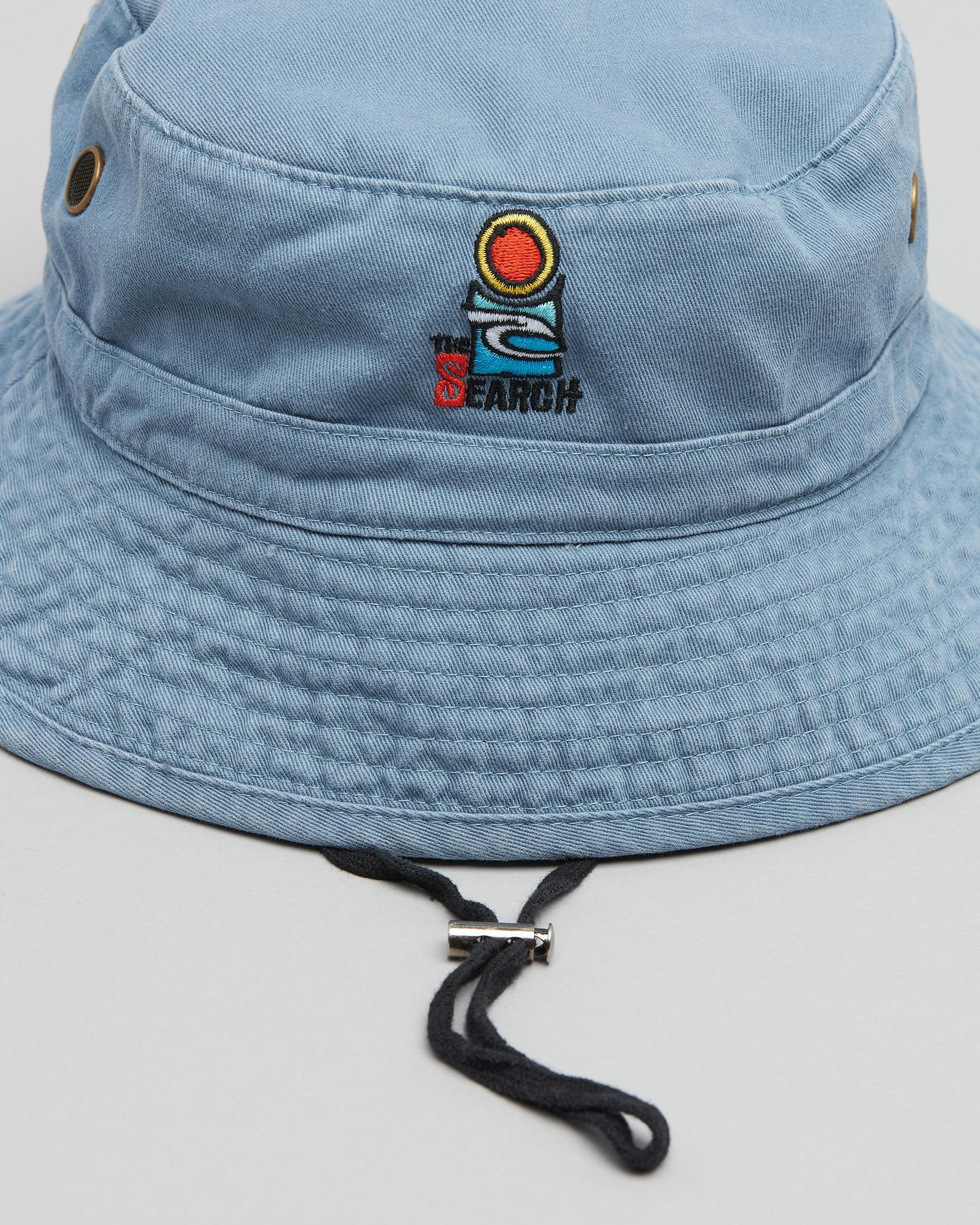 Shop Rip Curl Icons Mid Brim Hat In Mid Blue - Fast Shipping & Easy ...