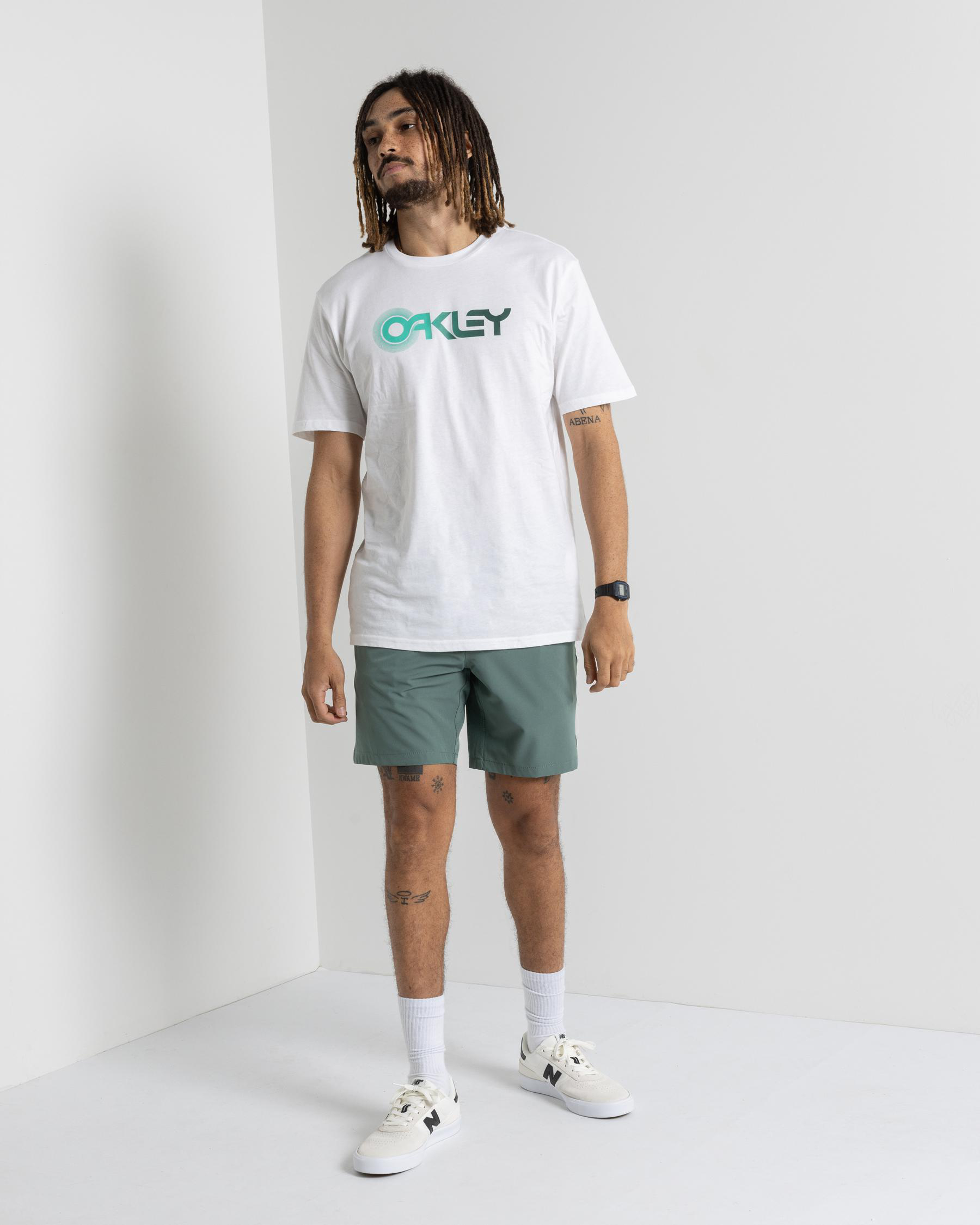 Shop Volcom Stones Hybrid Elastic Waist Shorts In Forest - Fast ...