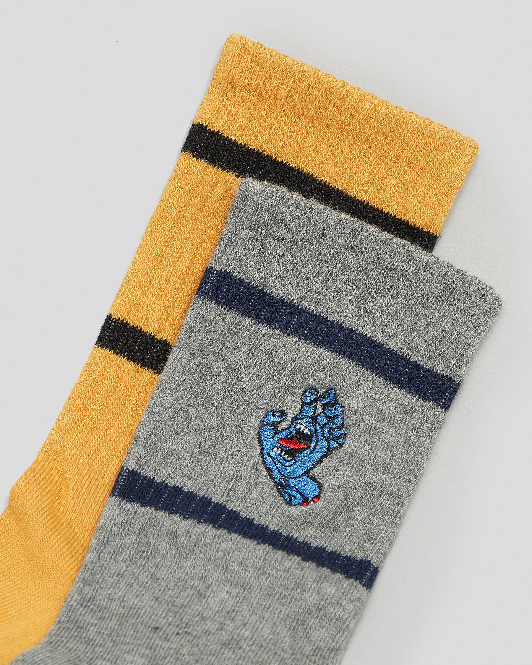 Shop Santa Cruz Screaming Hand Crew Socks In Multi - Fast Shipping ...