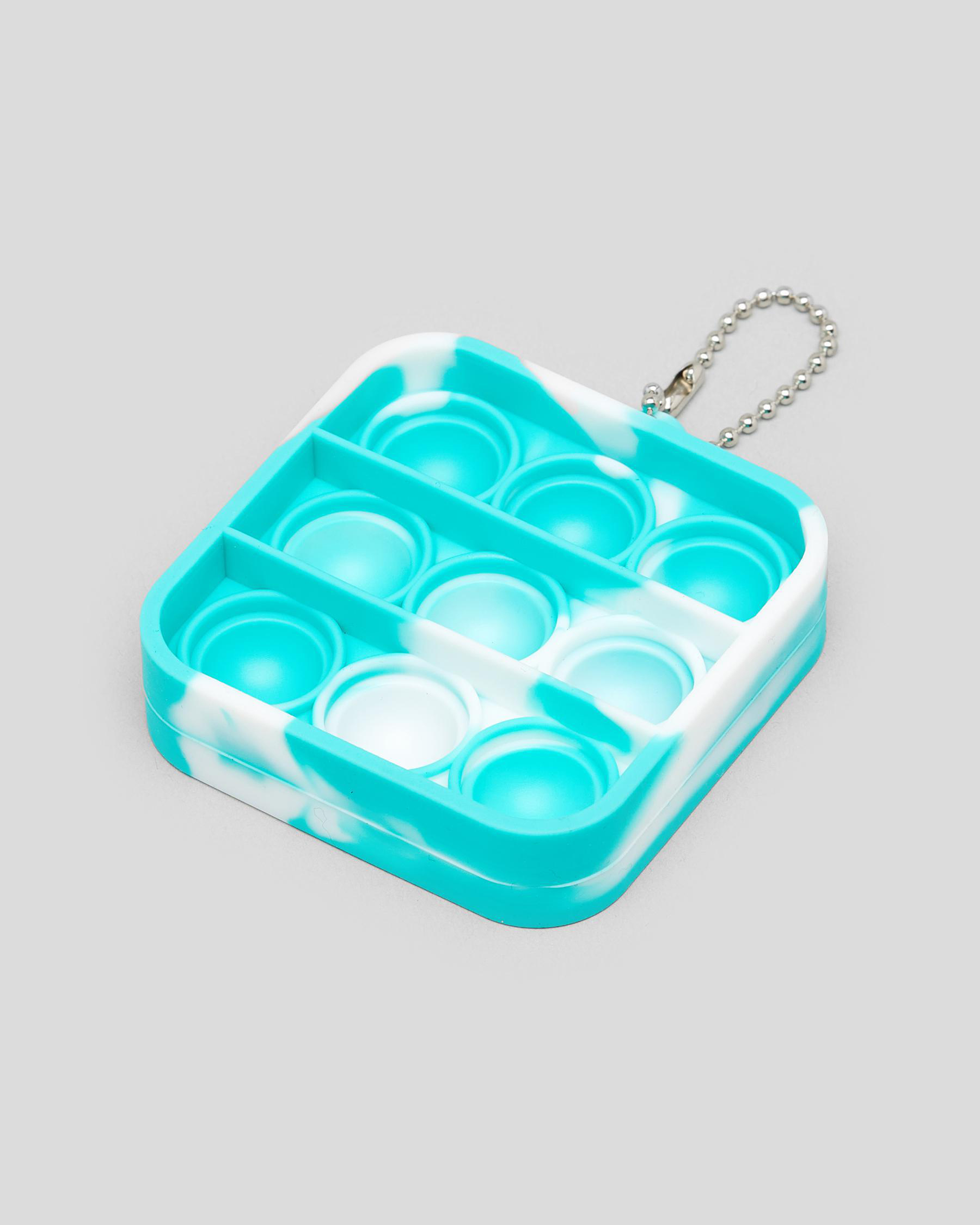 Shop Karyn In LA Push Pop Bubble Keyring In Turquoise/white - Fast ...