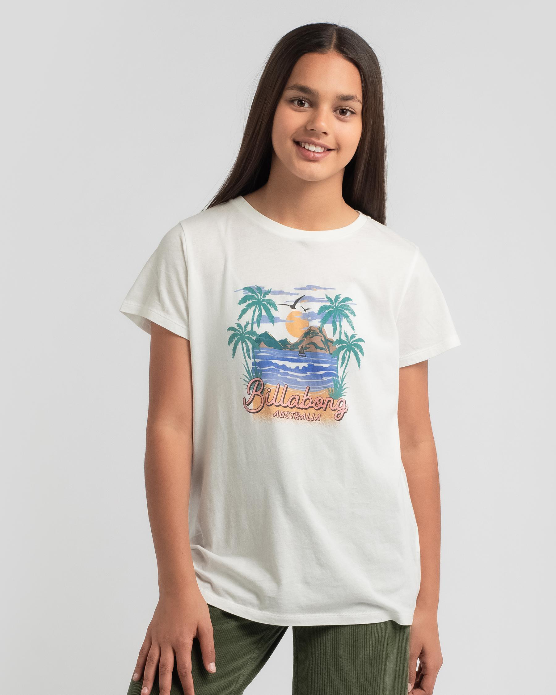 Shop Billabong Girls' Coco Loco T-Shirt In Salt Crystal - Fast Shipping ...
