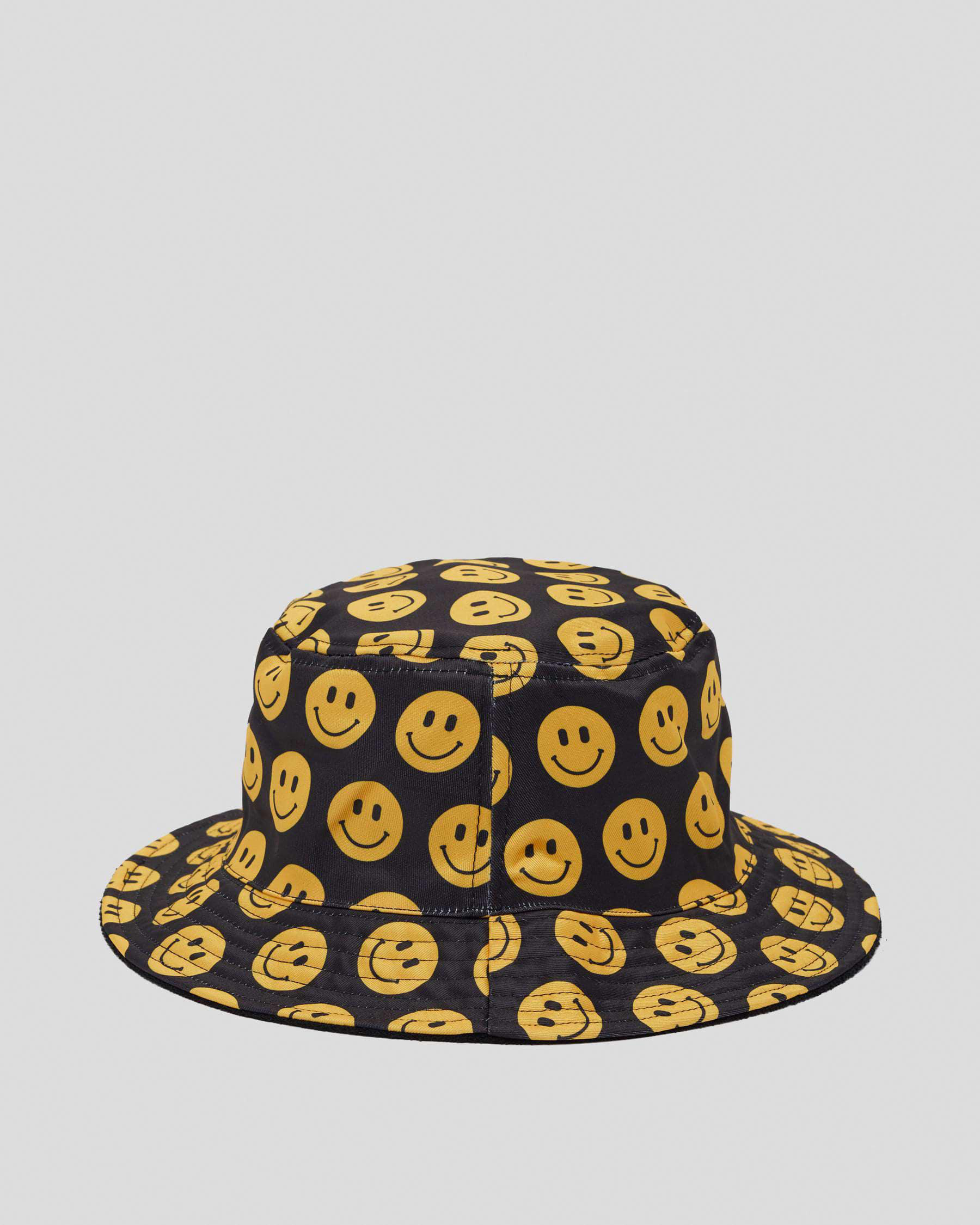 Shop Lucid Smiley Bucket Hat In Black - Fast Shipping & Easy Returns ...