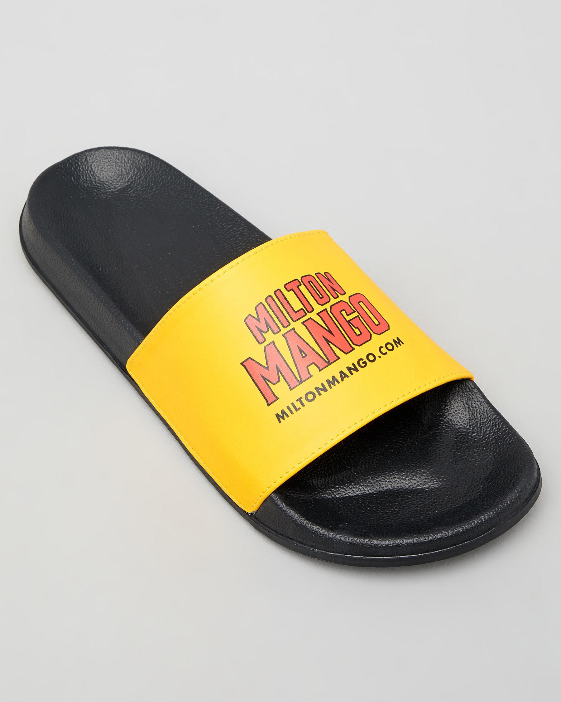 Shop Milton Mango Milton Mango Slides In Black - Fast Shipping & Easy ...