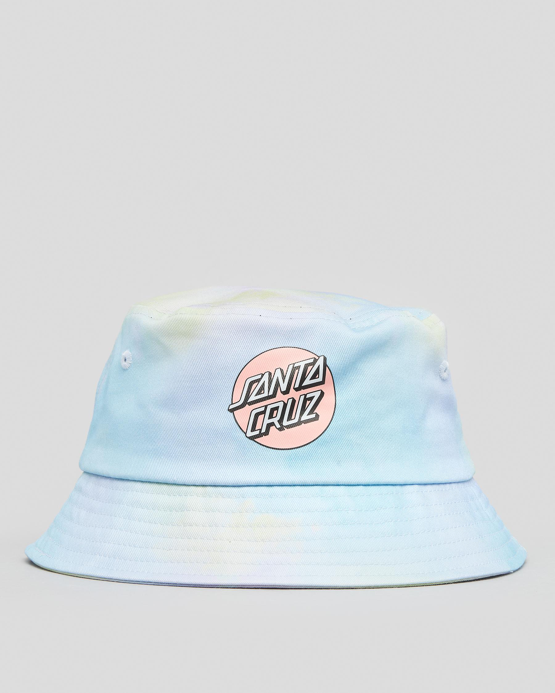 Shop Santa Cruz Other Dot Tie Dye Bucket Hat In Multi - Fast Shipping ...