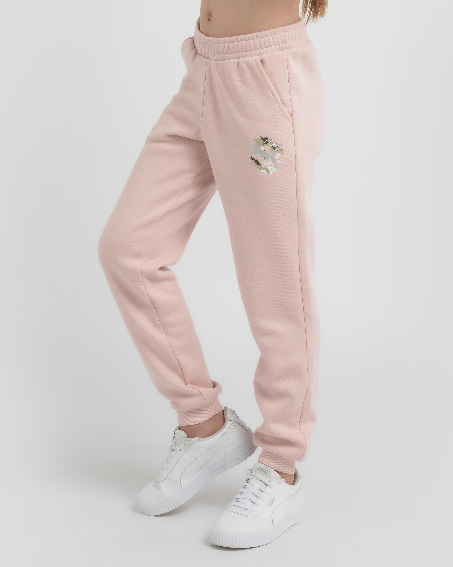 Shop Puma Girls' Alpha Track Pants In Lotus - Fast Shipping & Easy ...