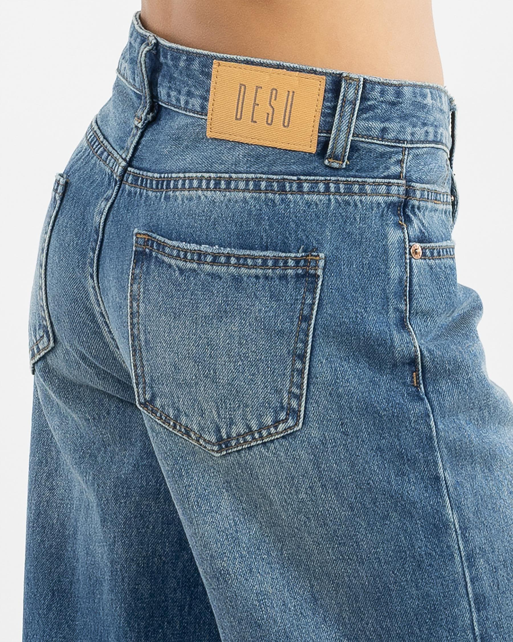 DESU Girls' Soho Wide Leg Jeans In Blasted Dark Blue - FREE* Shipping & Easy Returns - City ...