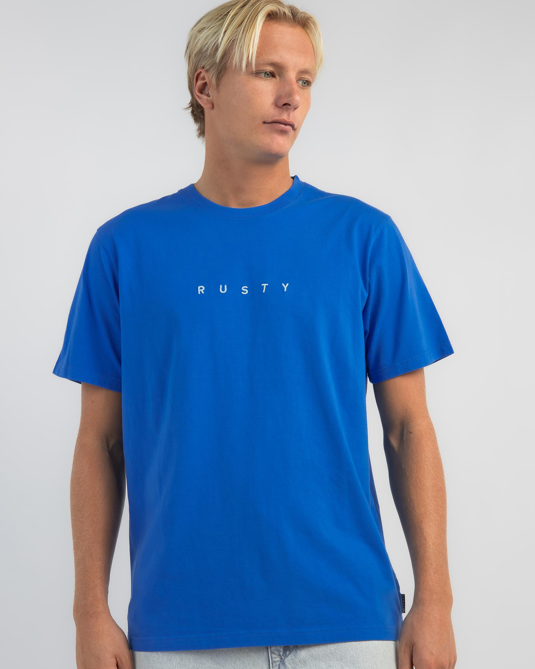 Shop Rusty Short Cut 2 T-Shirt In Vallarta Blue - Fast Shipping & Easy ...