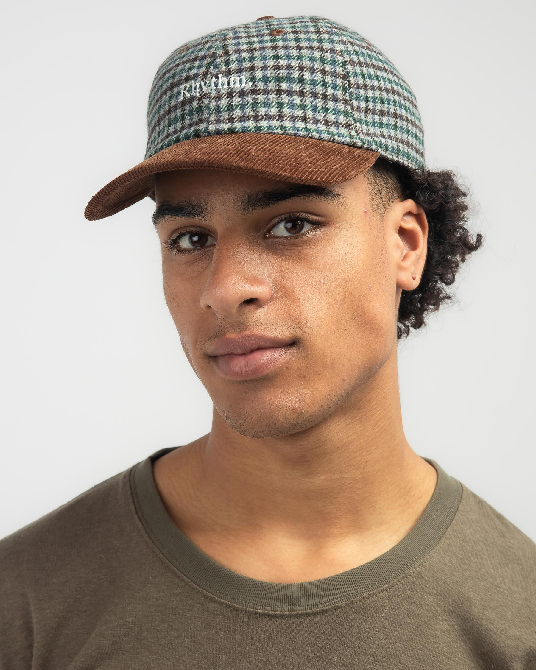 Shop Rhythm Essential Check Cap In Pacific - Fast Shipping & Easy ...