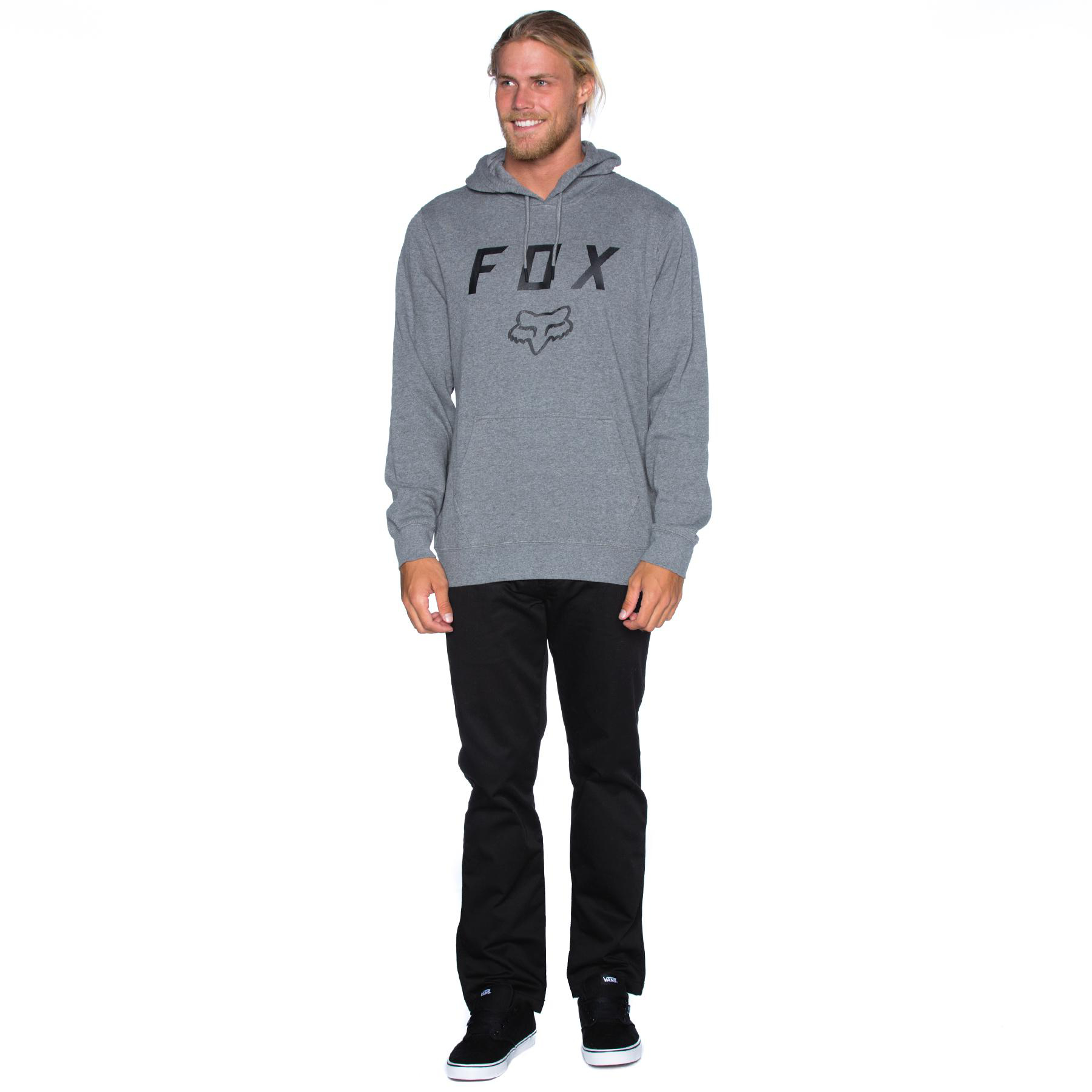 Shop Fox Legacy Moth Pullover Hoodie In Heather Graphite - Fast ...