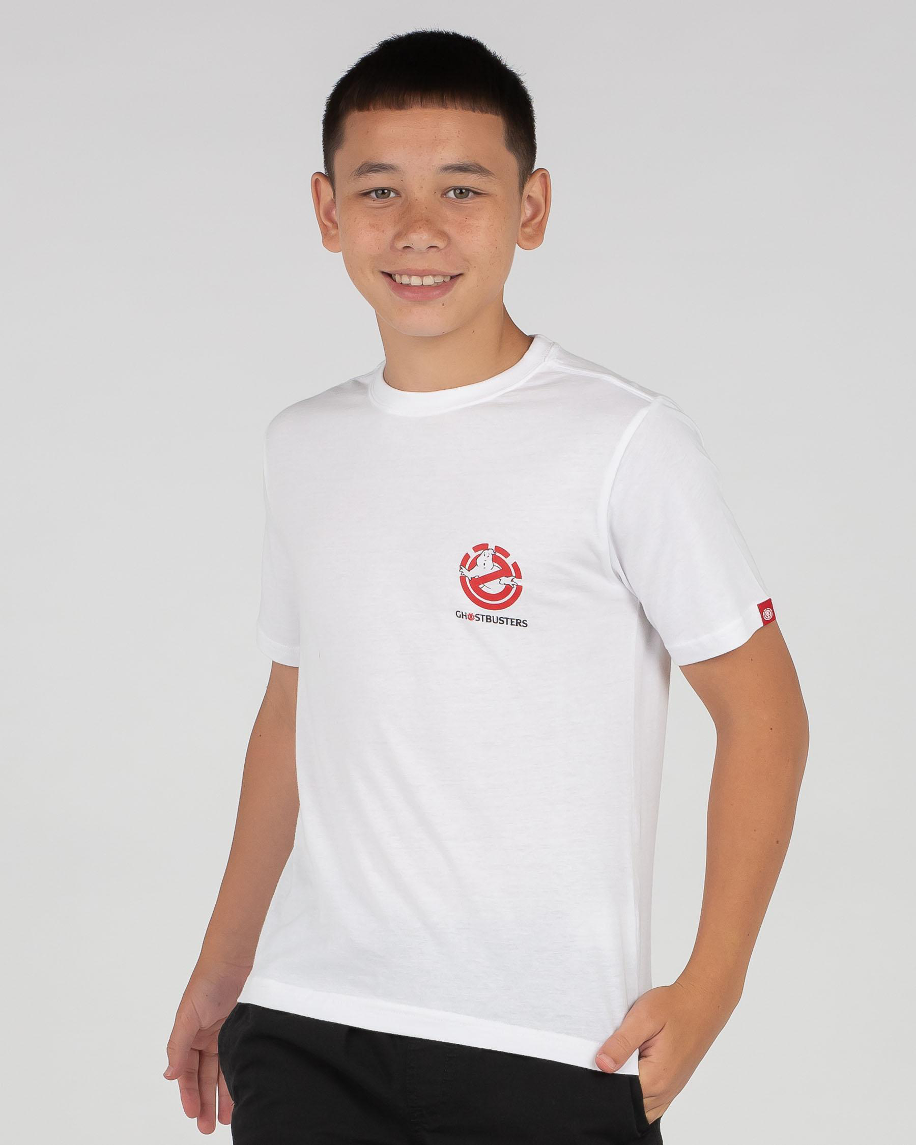 Shop Element Boys' Banshee T-Shirt In Optic White - Fast Shipping ...