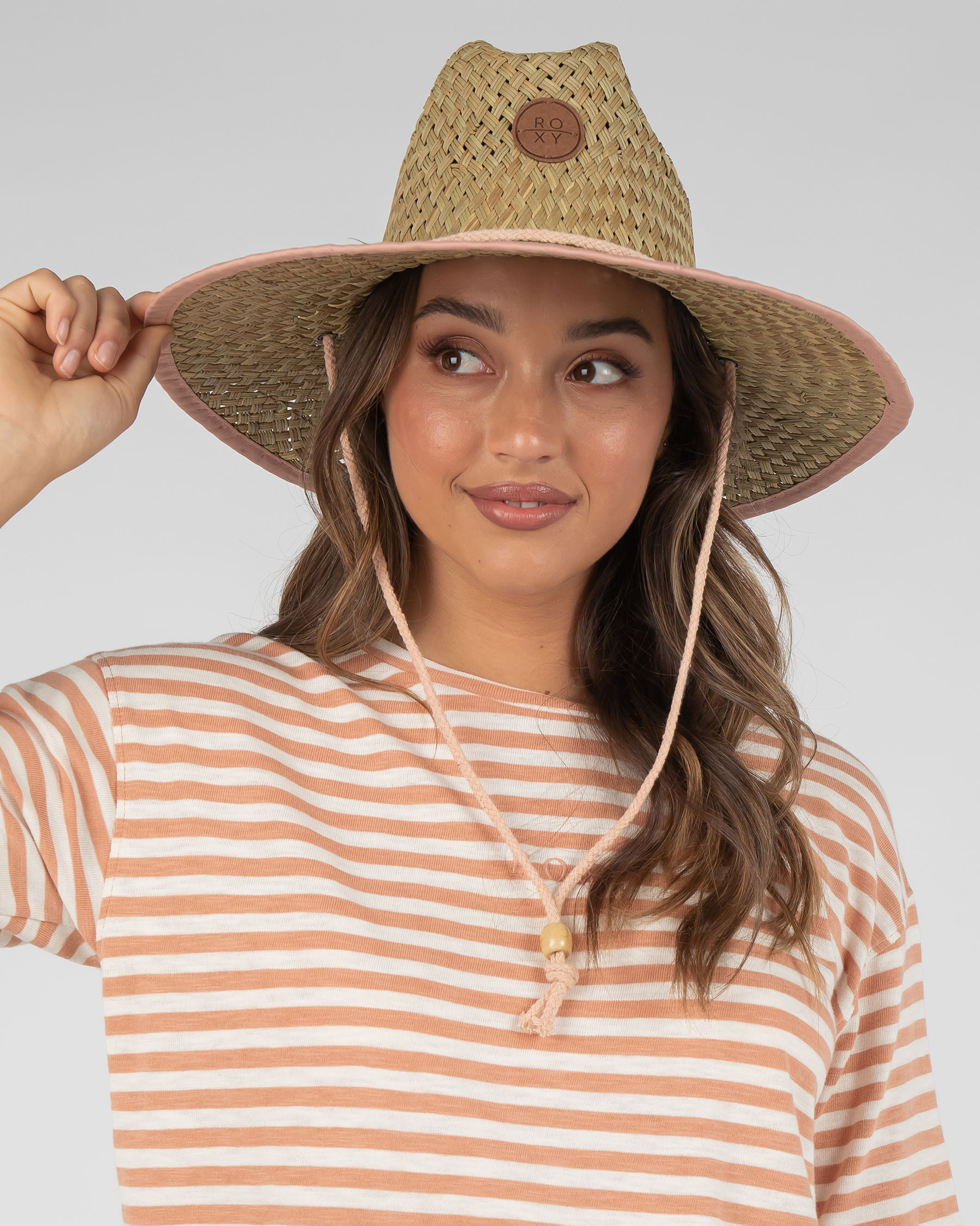 Shop Roxy Pina to My Colada Panama Hat In Cafe Creme - Fast Shipping ...