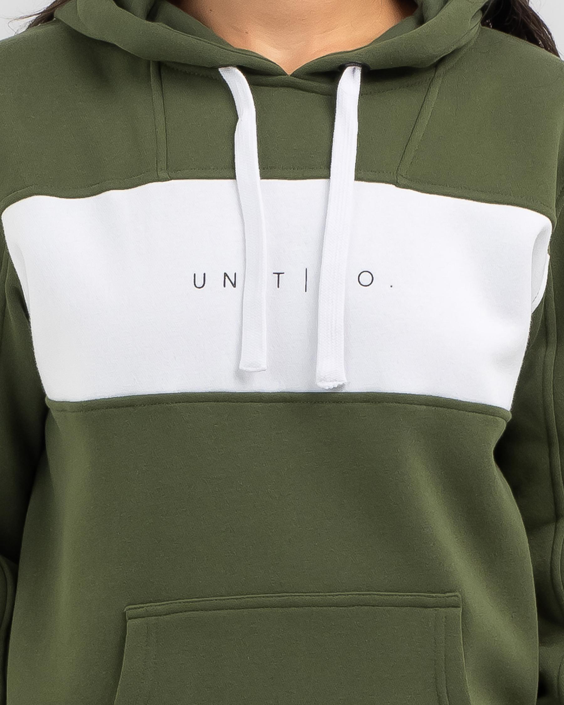 Shop Unit Womens Morton Pullover Hoodie In Military - Fast Shipping ...